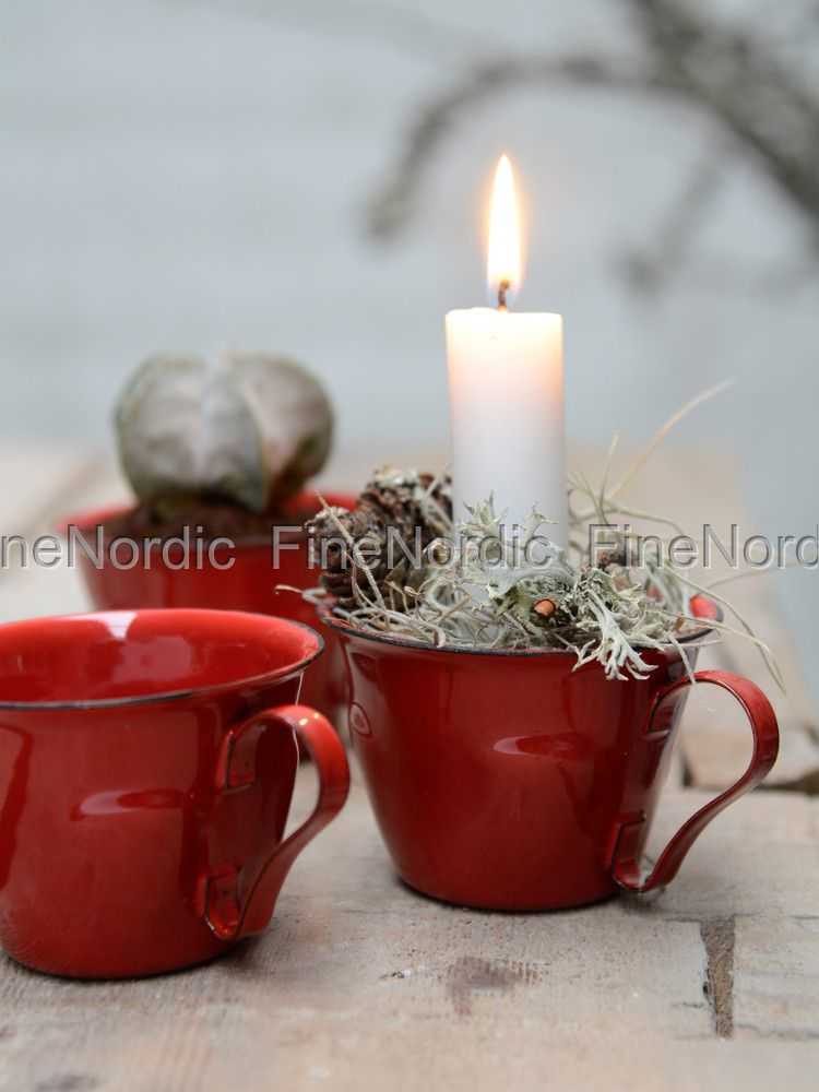 Ib Laursen Cup mini enamel - Red - NON FOOD