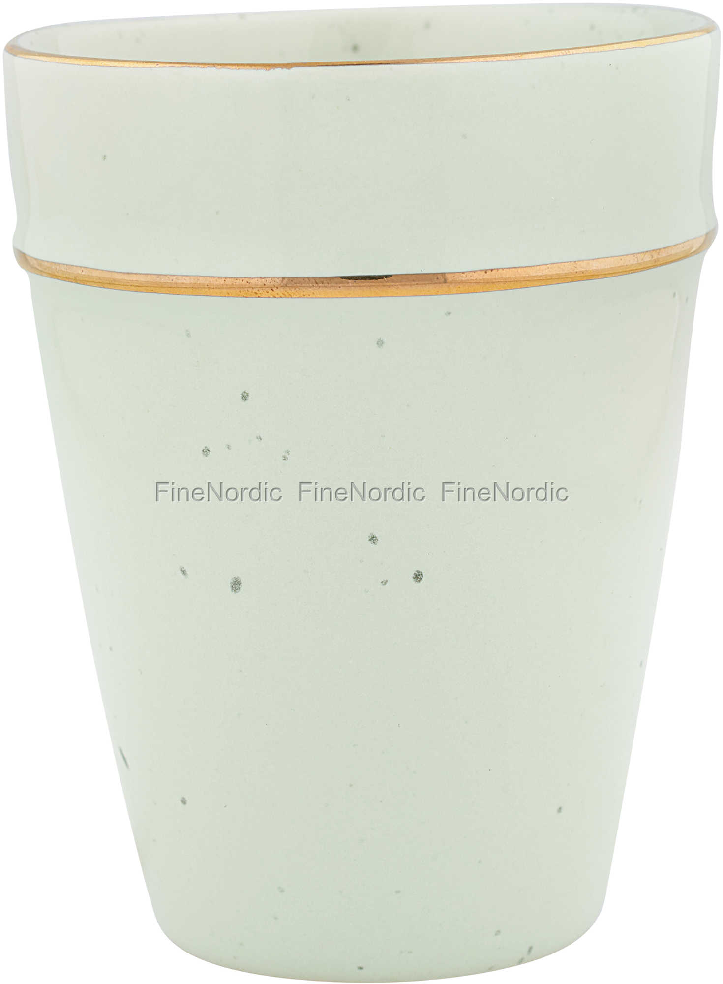 GreenGate Cup Pale Green with Gold Rim