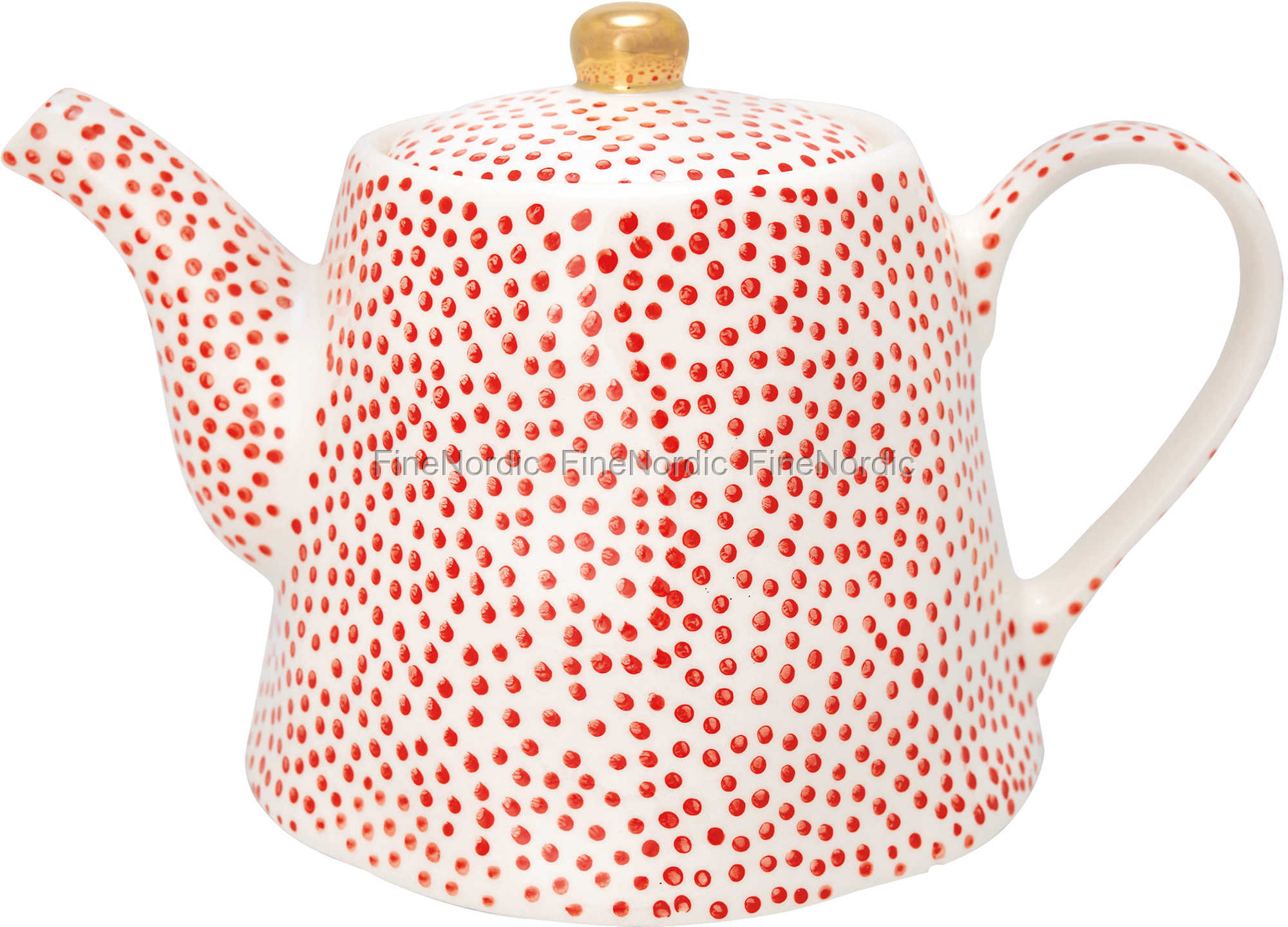 GreenGate Teapot Dot Red with Gold