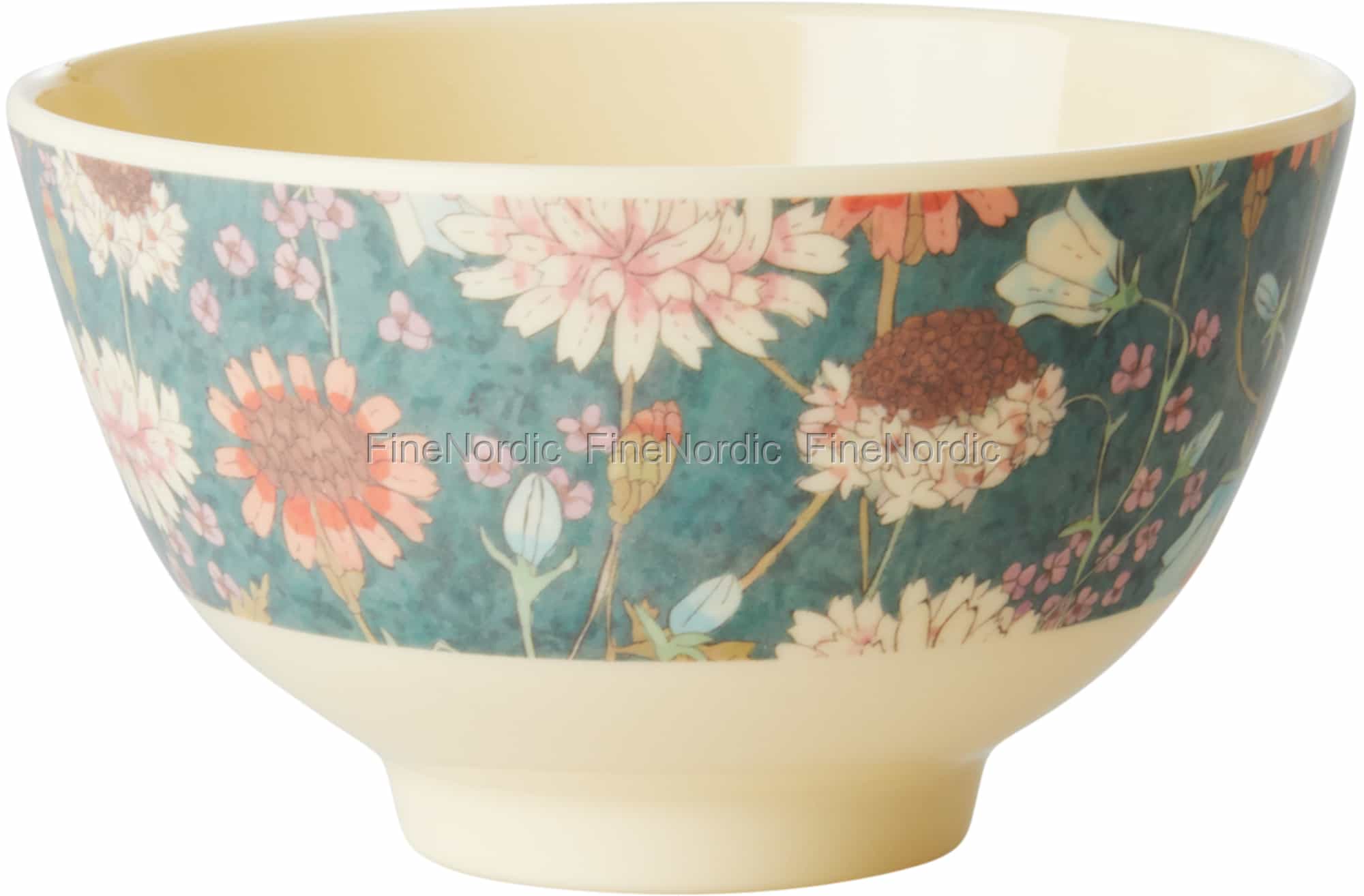 Rice Melamine Bowl - Fall Flower Print - Small