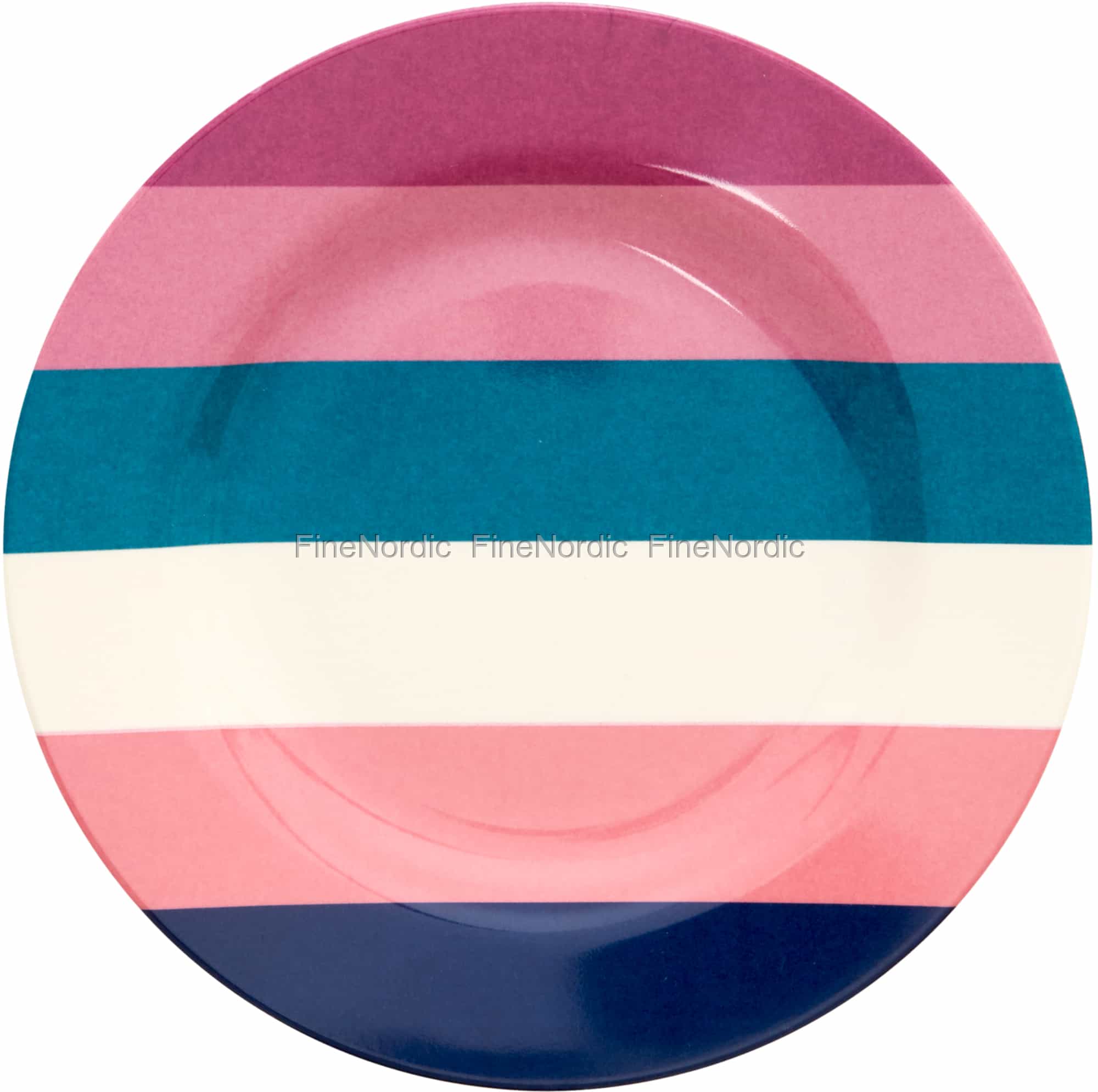 Rice Melamine Plate - Stripe Print
