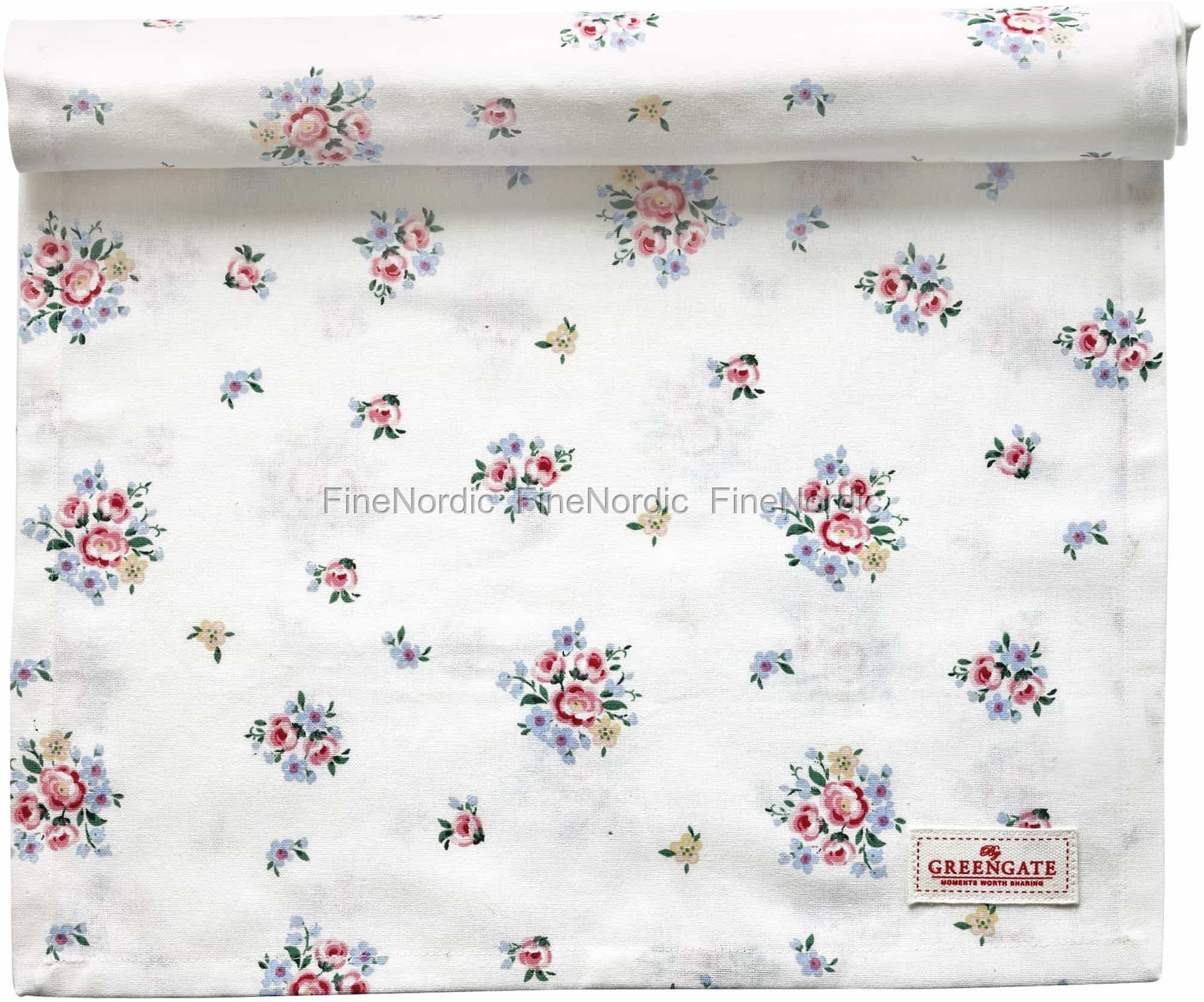 GreenGate Table Runner Nicoline White 45 x 140 cm