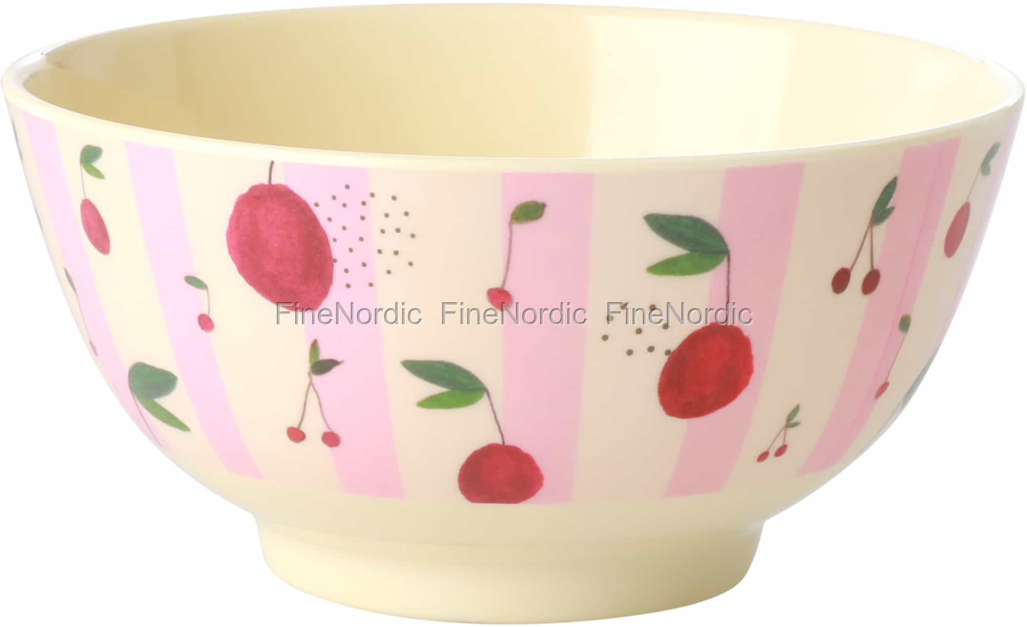 Rice Melamine Bowl - Cherry Print - Medium