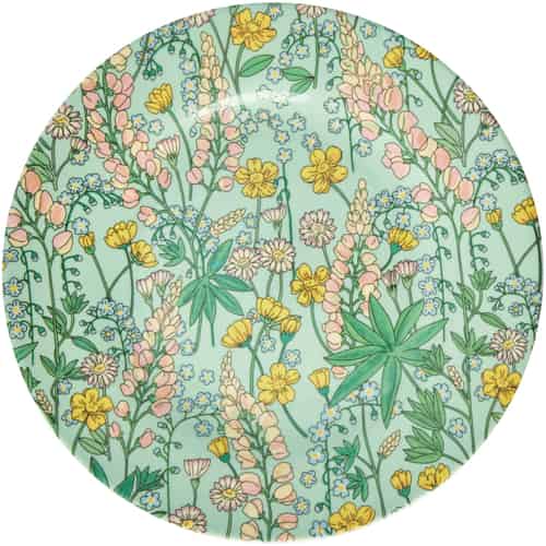 Rice Melamine Plate - Fried Egg Stripes