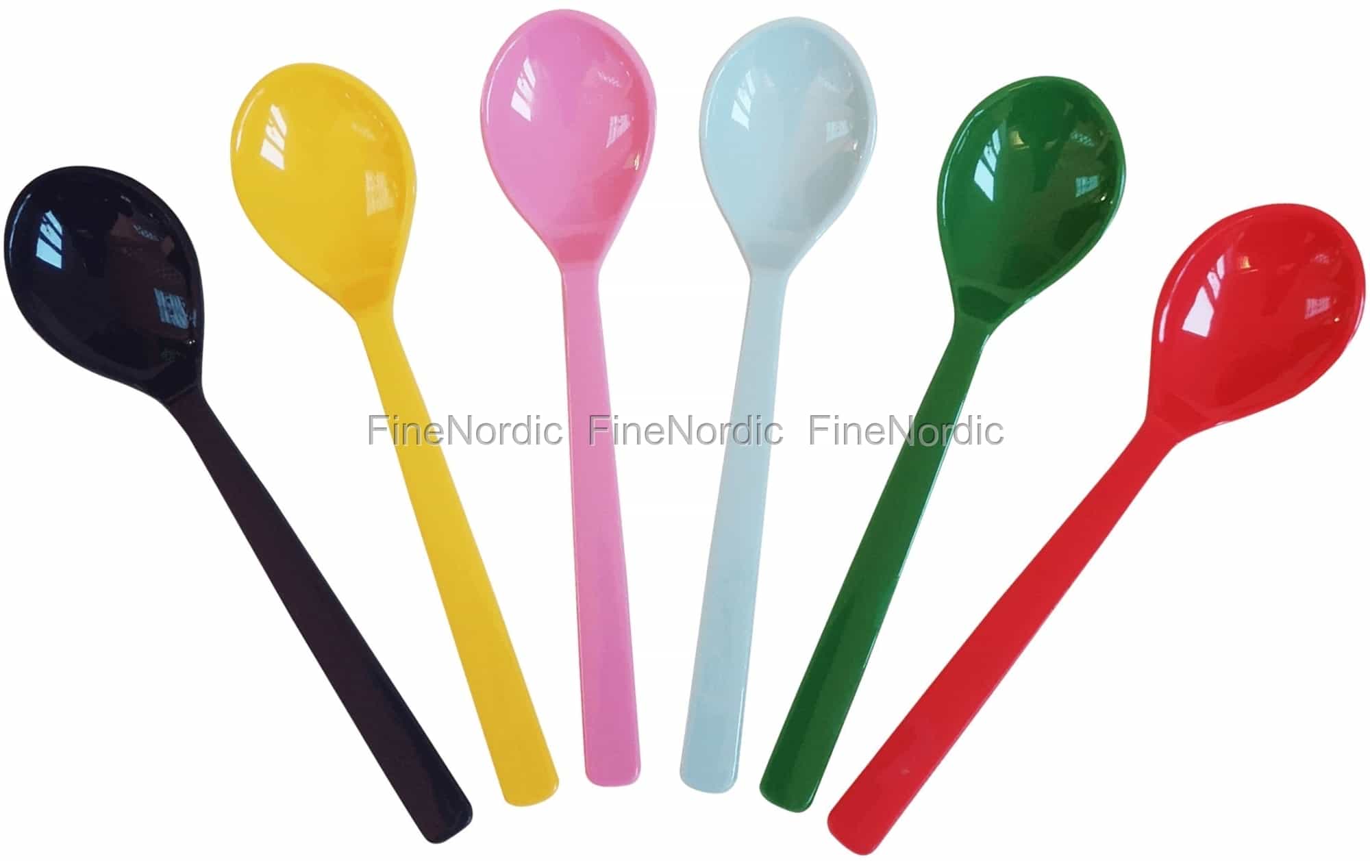 Rice Melamine Teaspoons - Favorite Colors - Set of 6