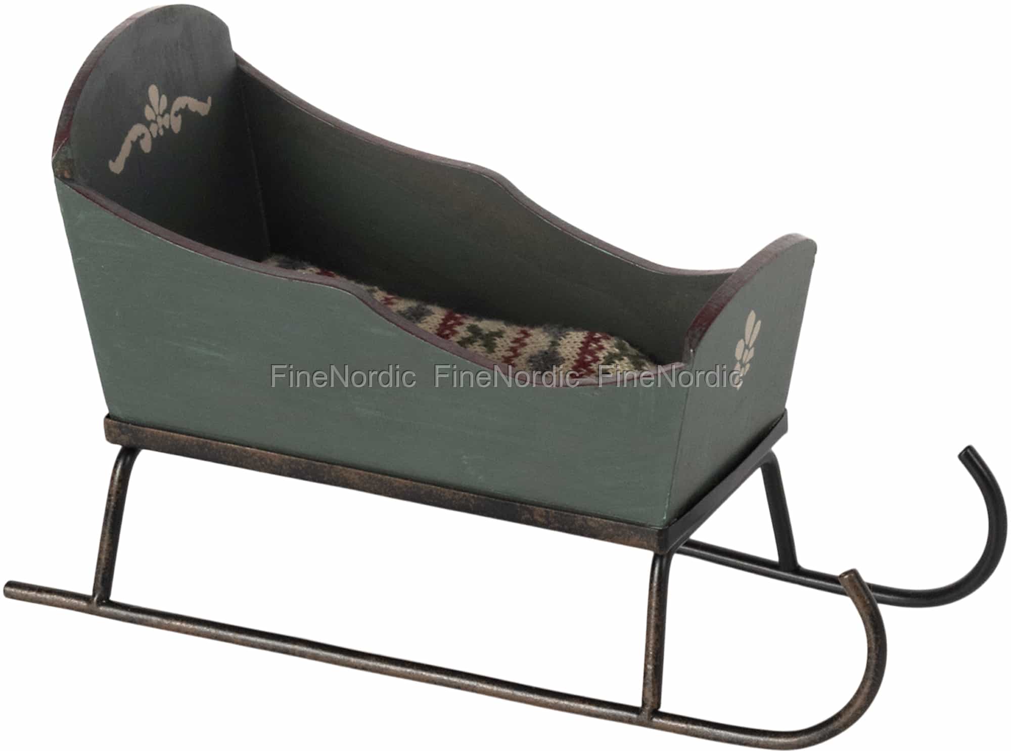 Maileg Miniature Sleigh Green