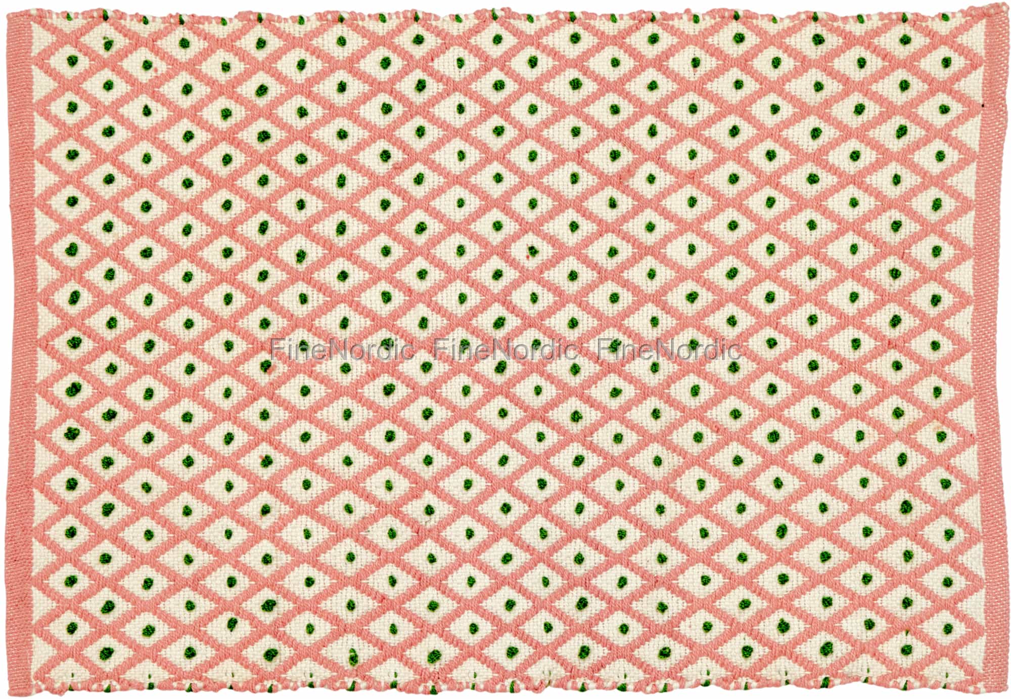 Rice Doormat - Handmade - Recycled Plastic - Pink Harlequin