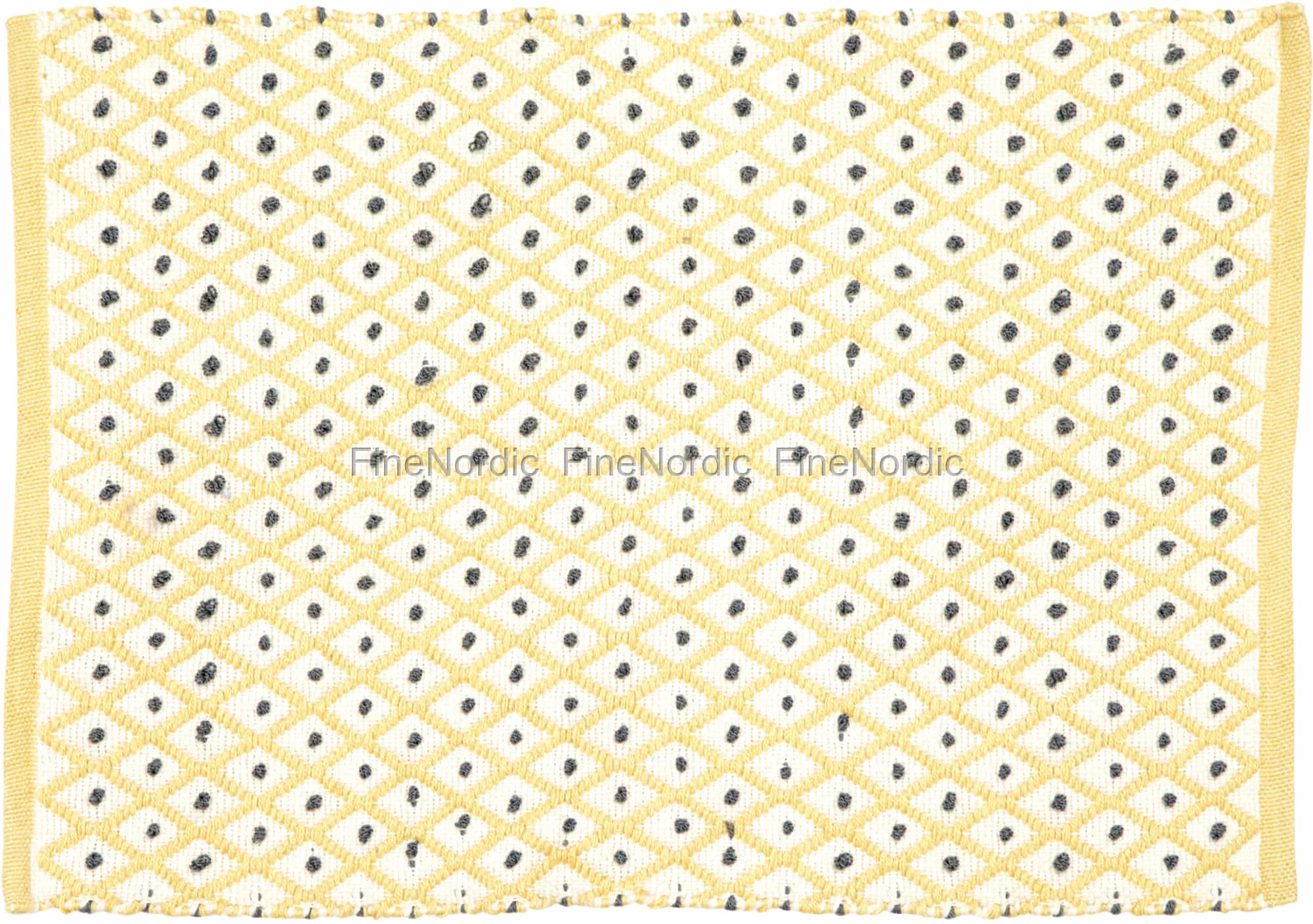 Rice Doormat - Handmade - Recycled Plastic - Yellow Harlequin