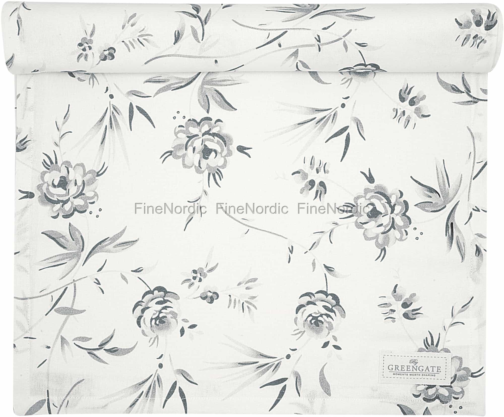 GreenGate Table Runner Aslaug White 45 x 140 cm