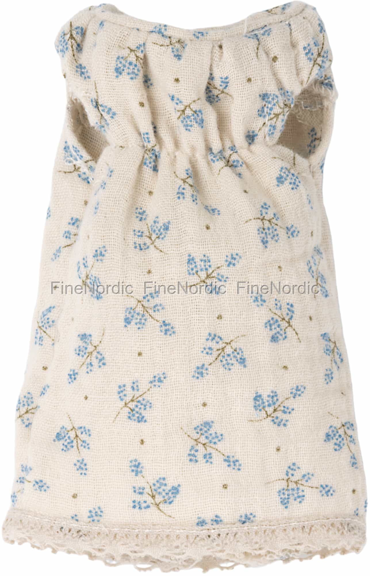 Maileg Rabbits & Bunnies Clothes - Dress Blue Flowers - Size 1