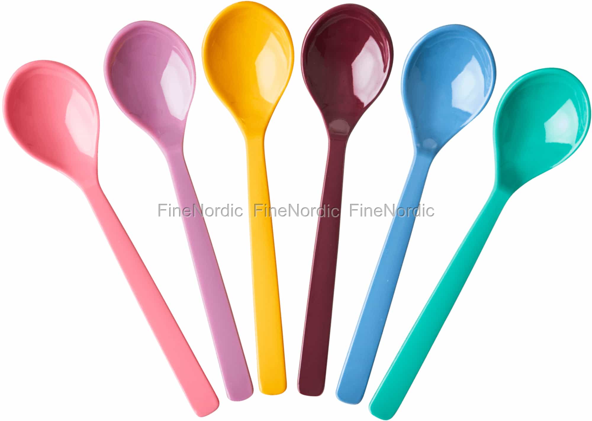 Rice Melamine Teaspoons - Dance Out Colors - Set of 6