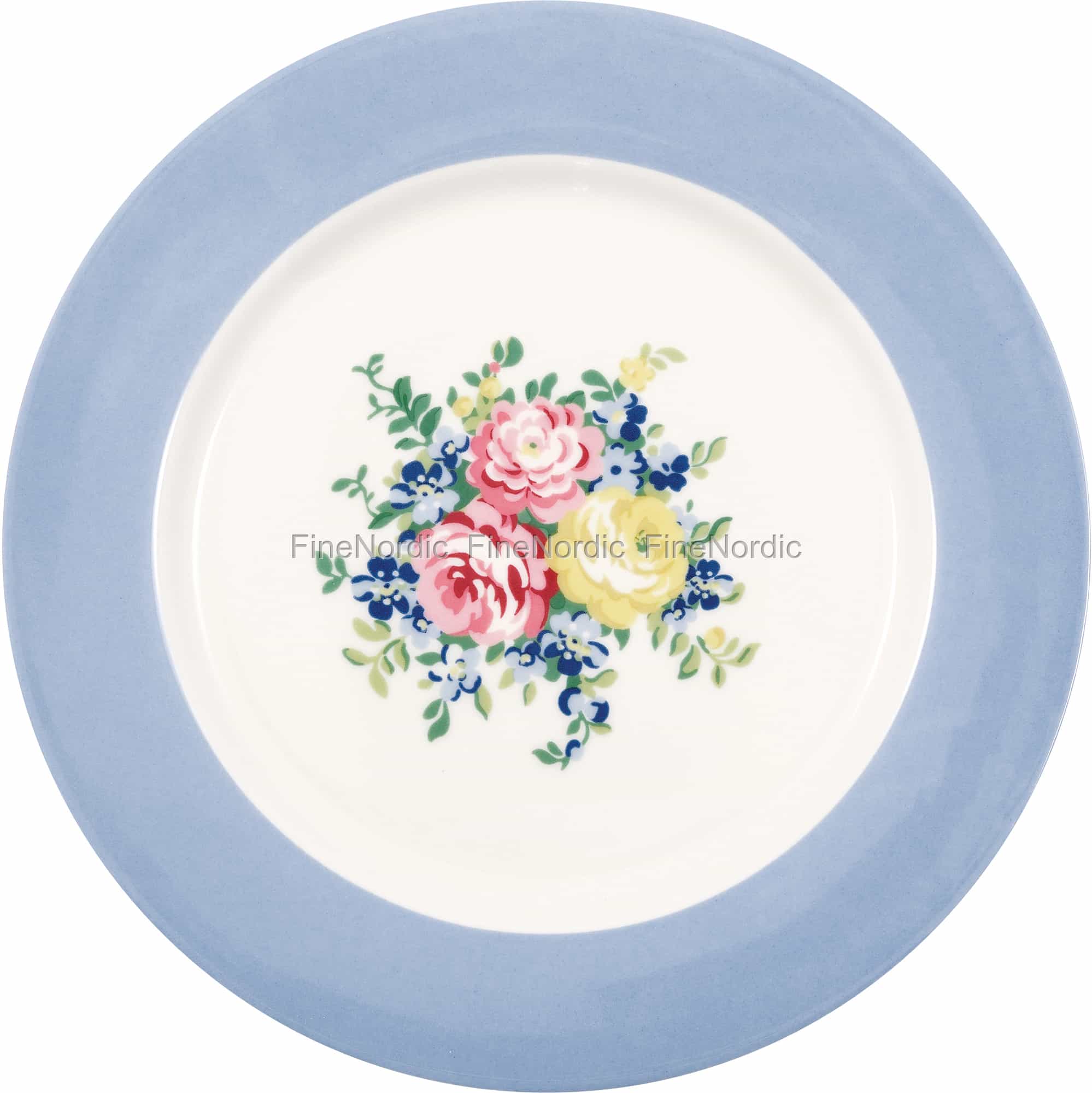 GreenGate Dinner Plate Laura Dusty Blue
