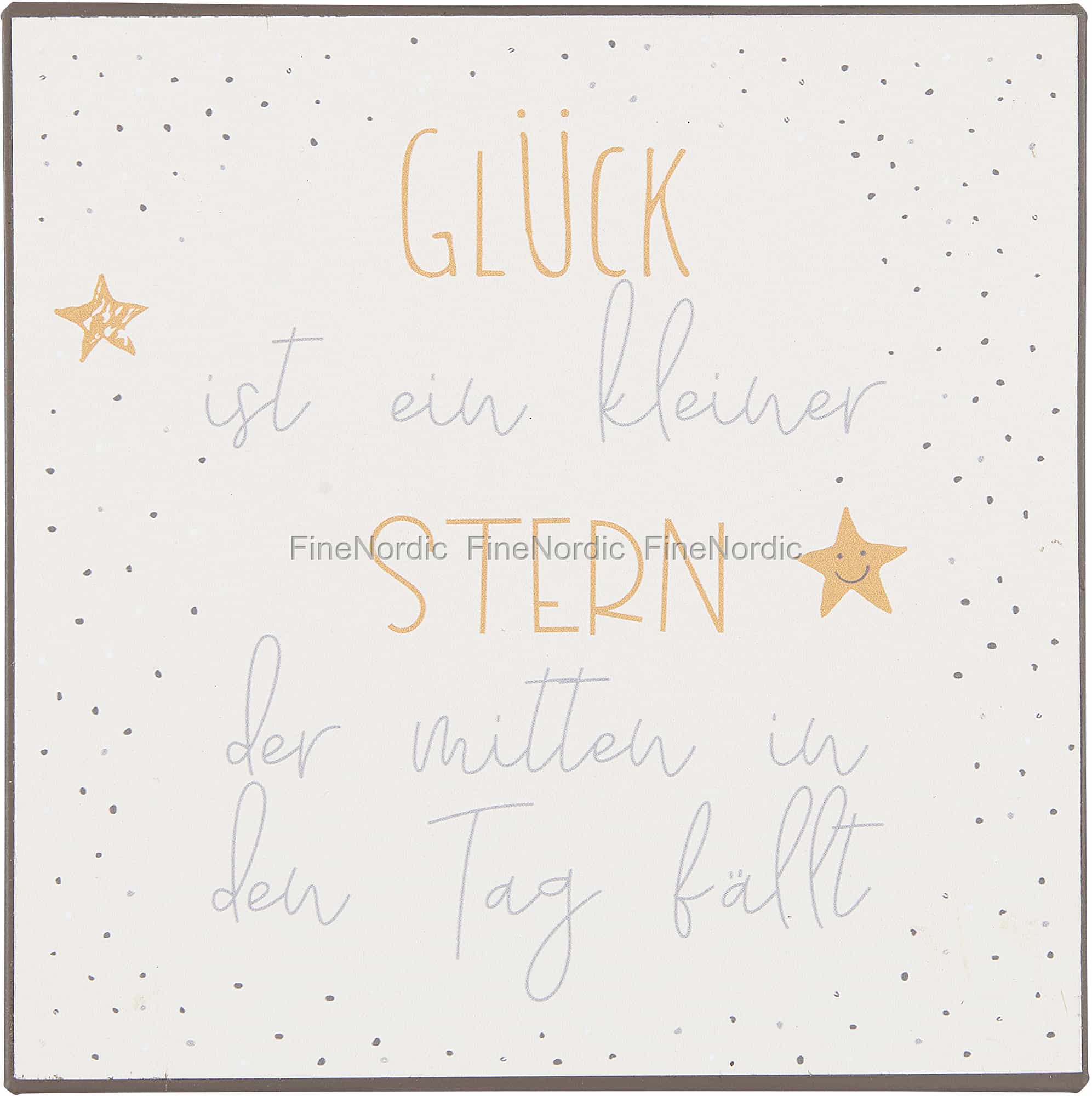 Ib Laursen Metal Sign Glück ist ein kleiner Stern der mitten in den Tag ...