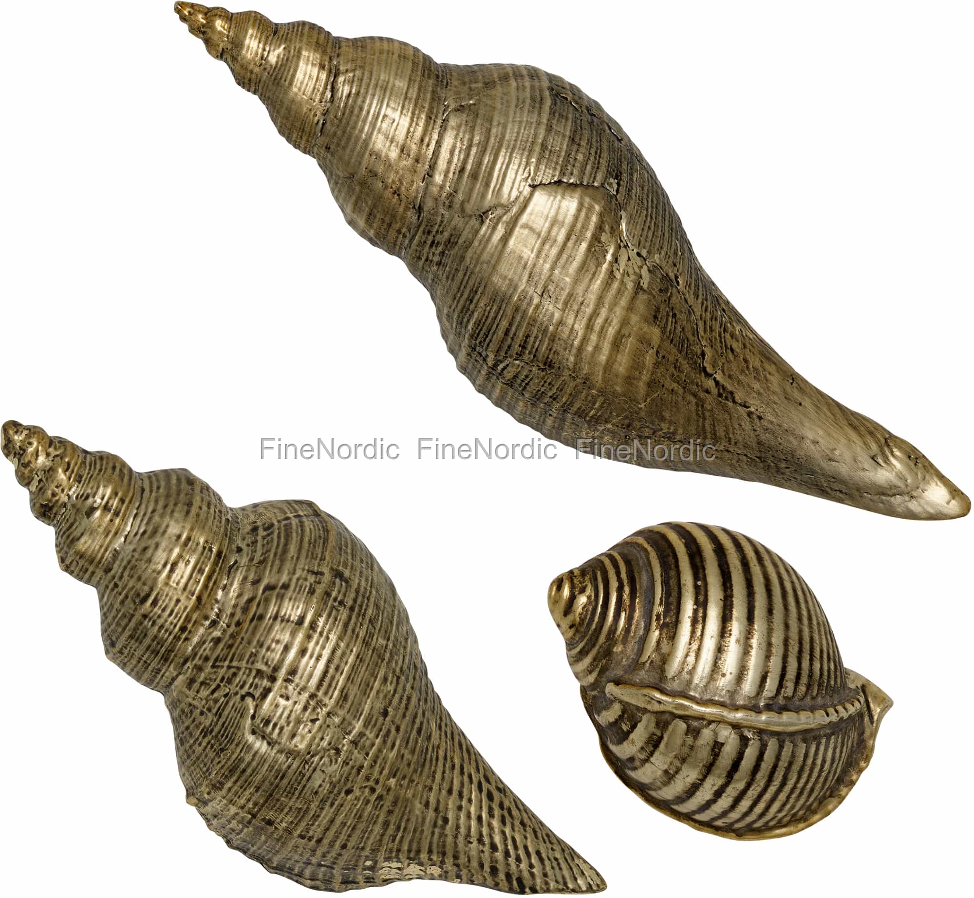 GreenGate Decoration Shell Gold Set of 3