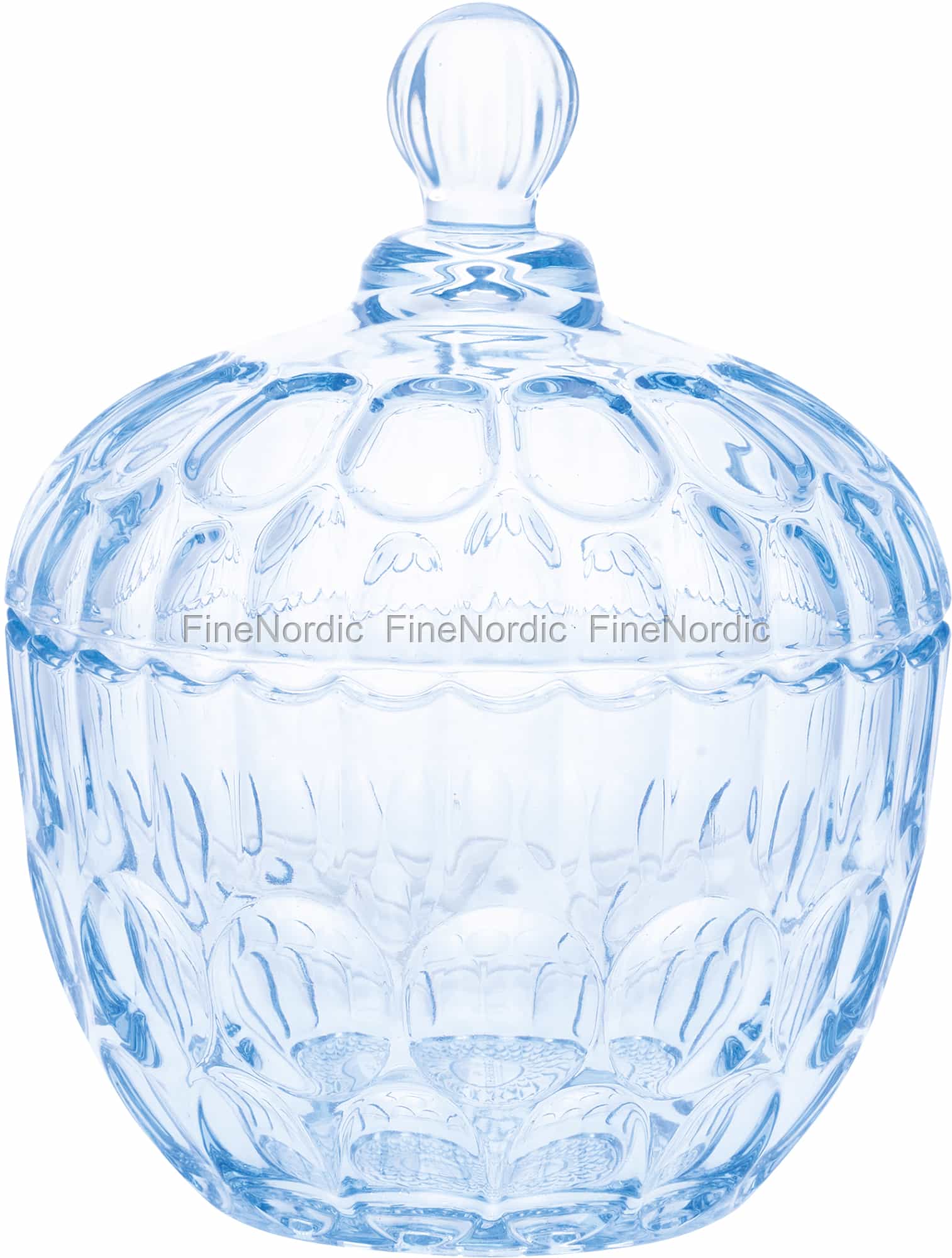 GreenGate Glass Jar Pale Blue Round with Lid