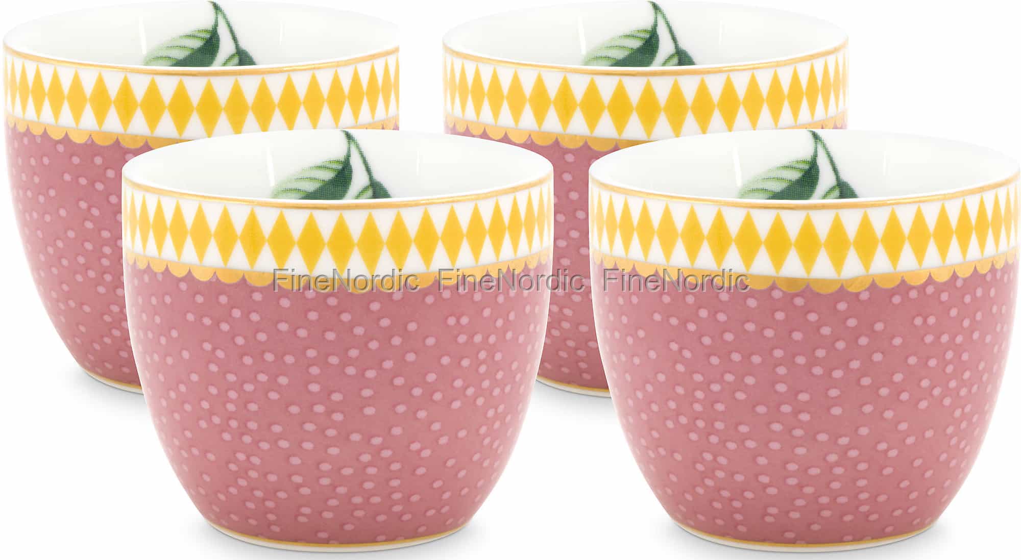 Pip Studio egg cups La Majorelle Pink Set of 4 in Gift Box