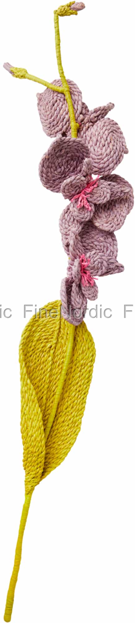 Rice Raffia Flower - Soft Purple