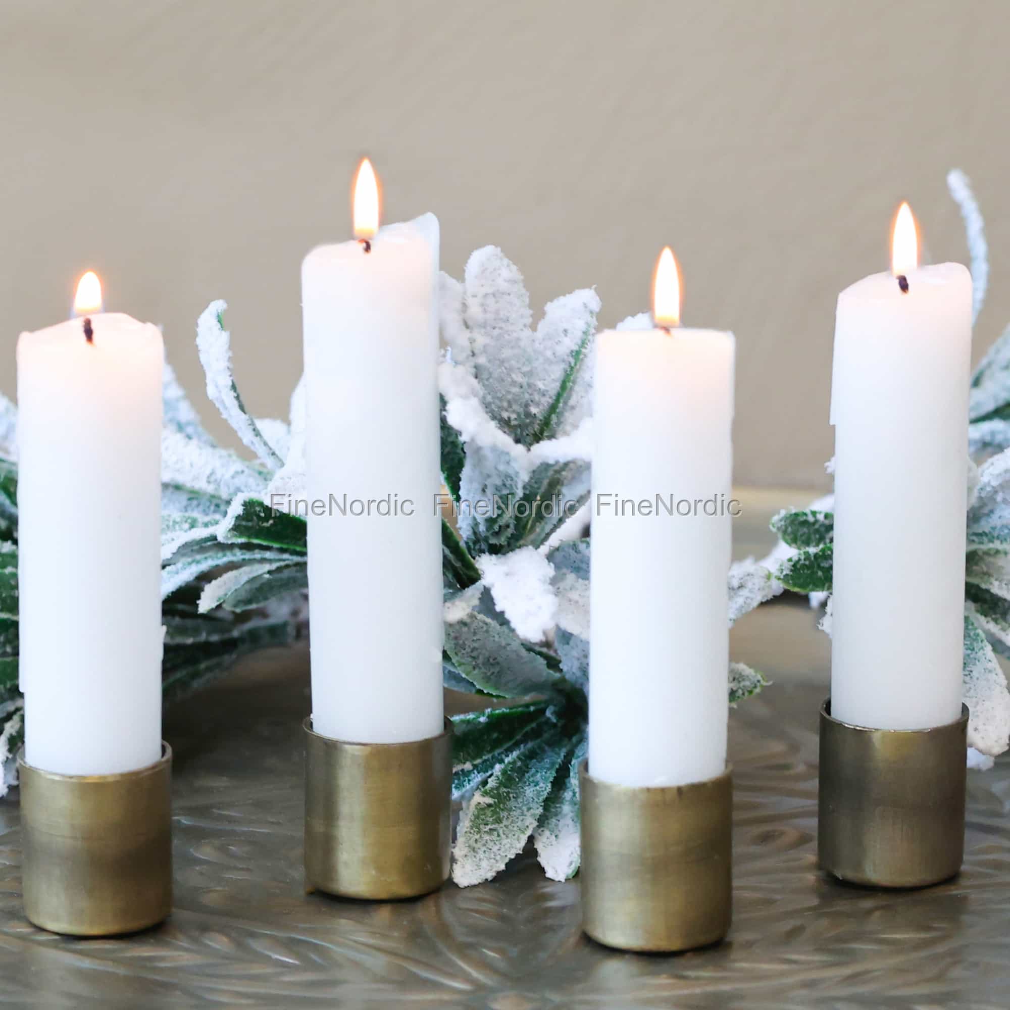 Chic Antique Candle Holder (Ø ca. 2 cm) with Magnet Antique Brass 1 pcs