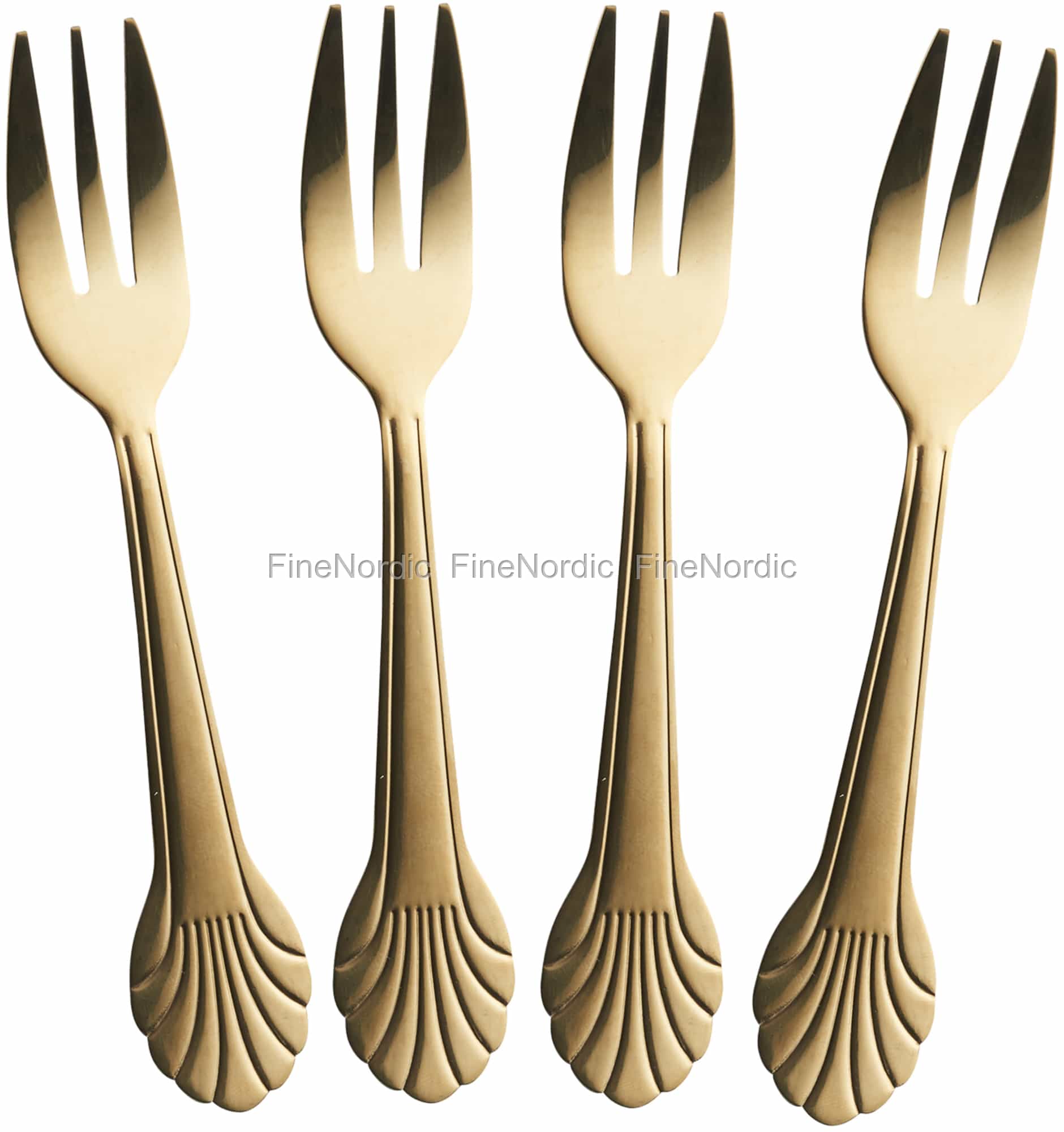 Rice Stainless Steel Fork - Gold - Set of 4