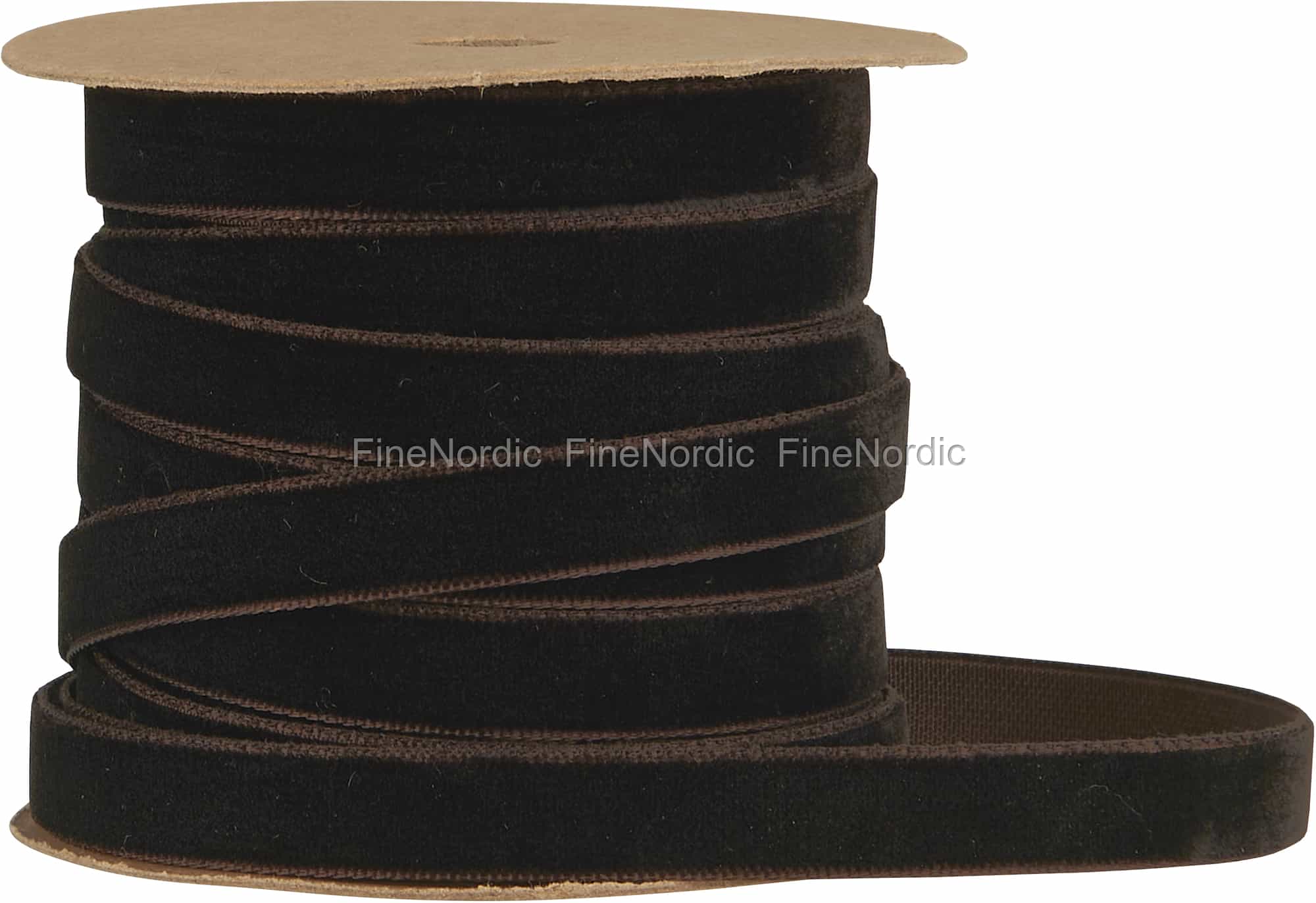 Ib Laursen Velvet Ribbon on Spool 10 m Mocca