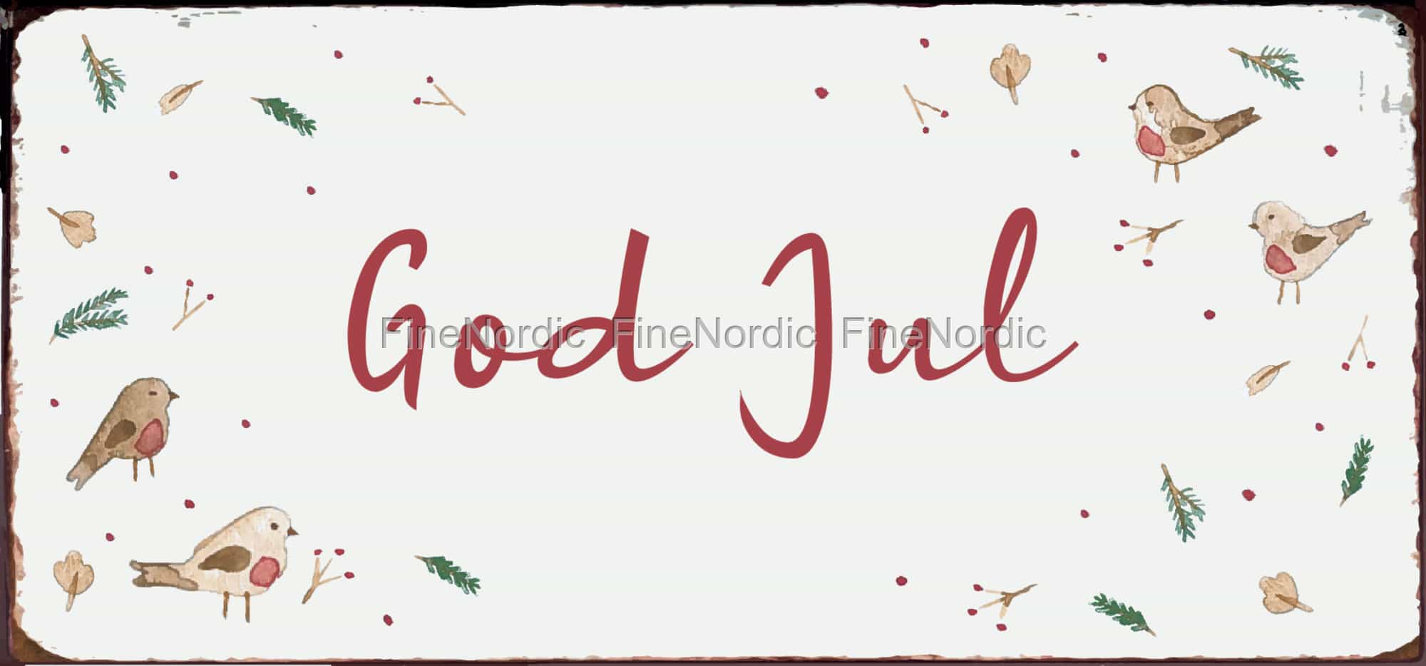 Ib Laursen Metal Sign God Jul