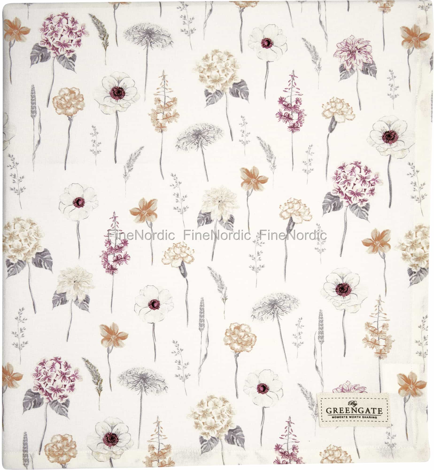 GreenGate Tablecloth Lillith White 150 x 150 cm