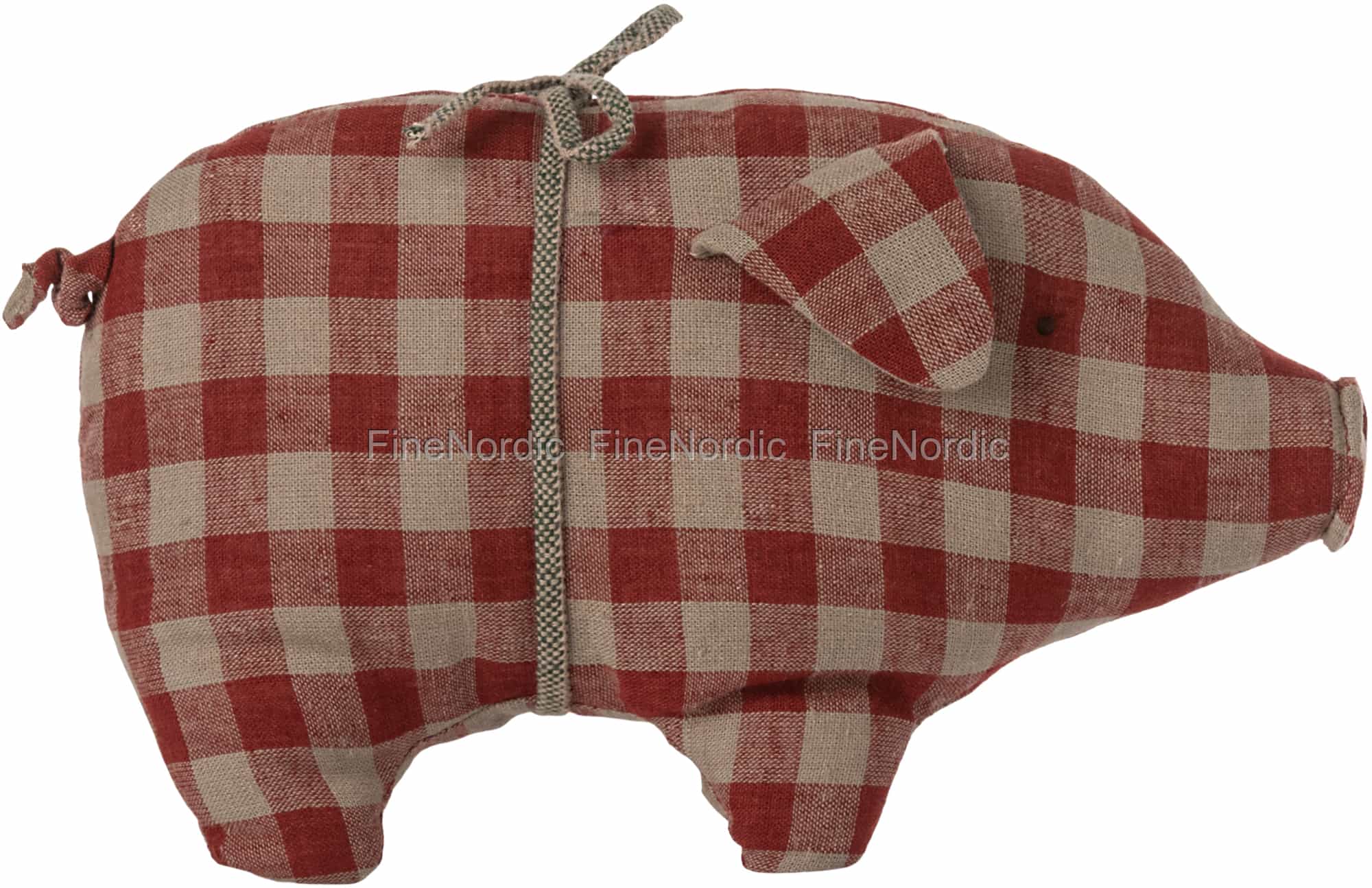 Maileg Pig Small - Red Checkered
