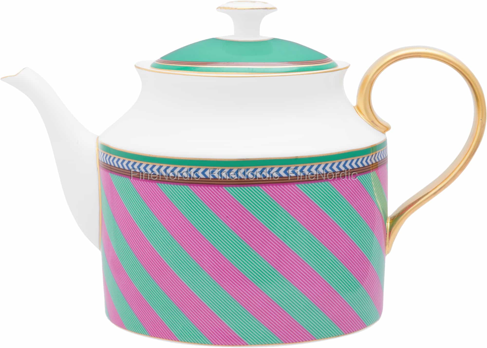 Pip Studio Teapot Large Chique Stripes Pink-Green