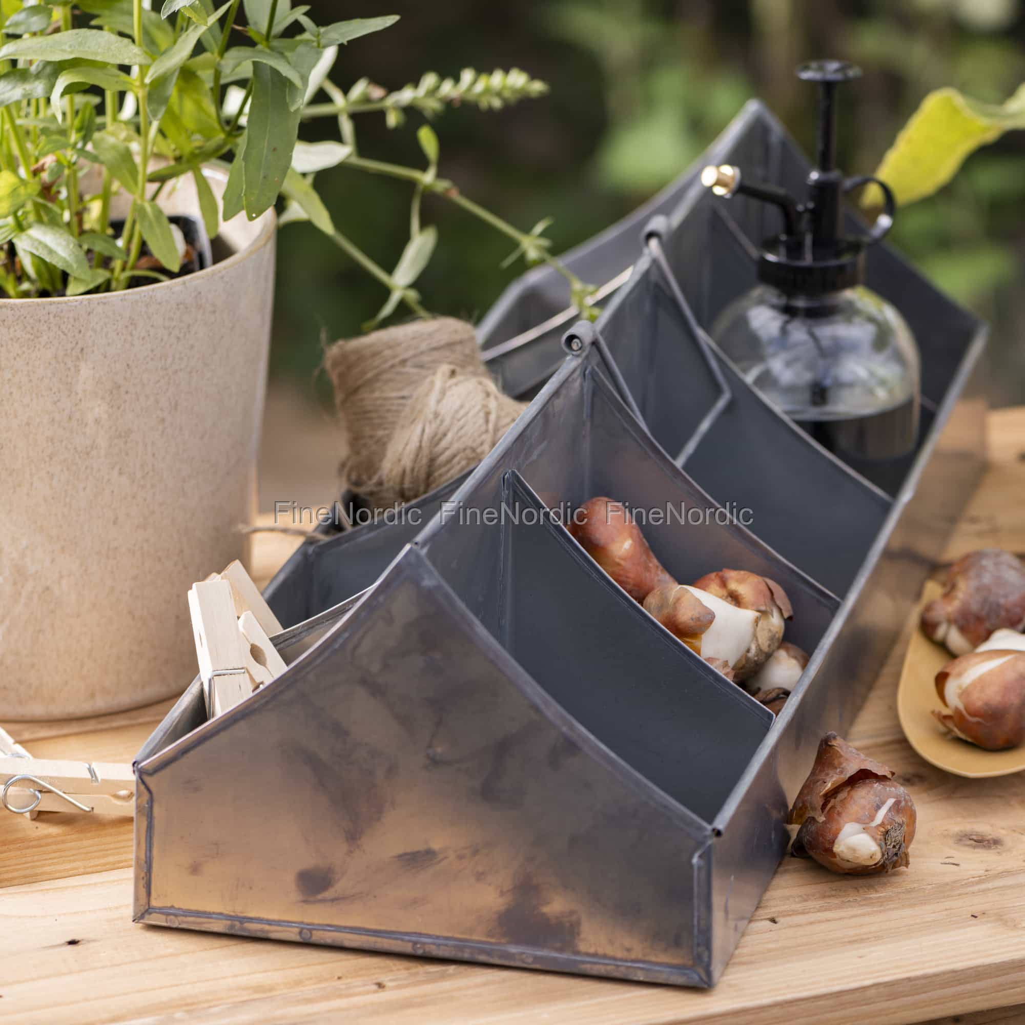 Ib Laursen Box Oblong with 10 Rooms and Handle