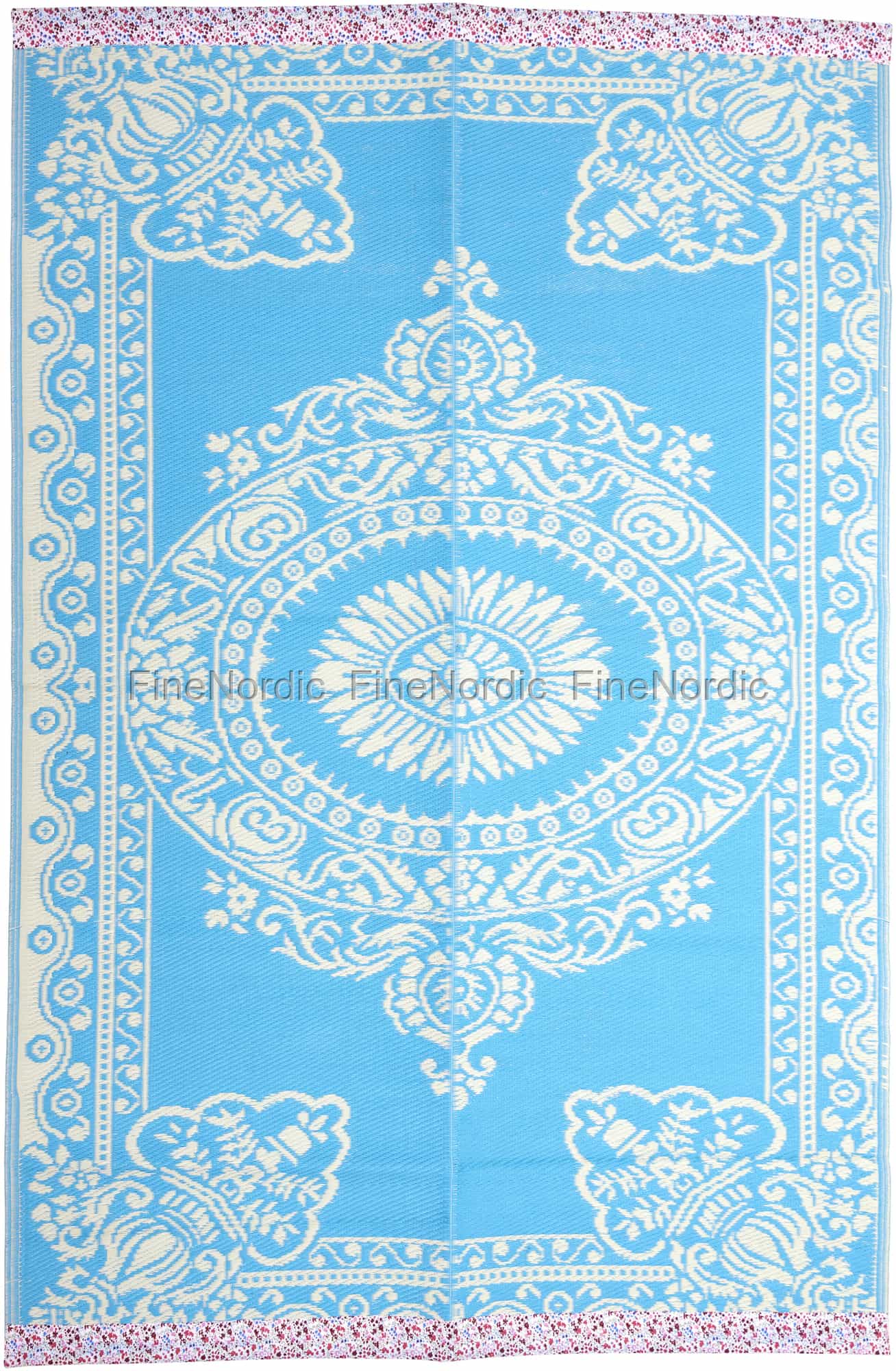 Rice Recycled Plastic Carpet - Blue 120 x 180 cm