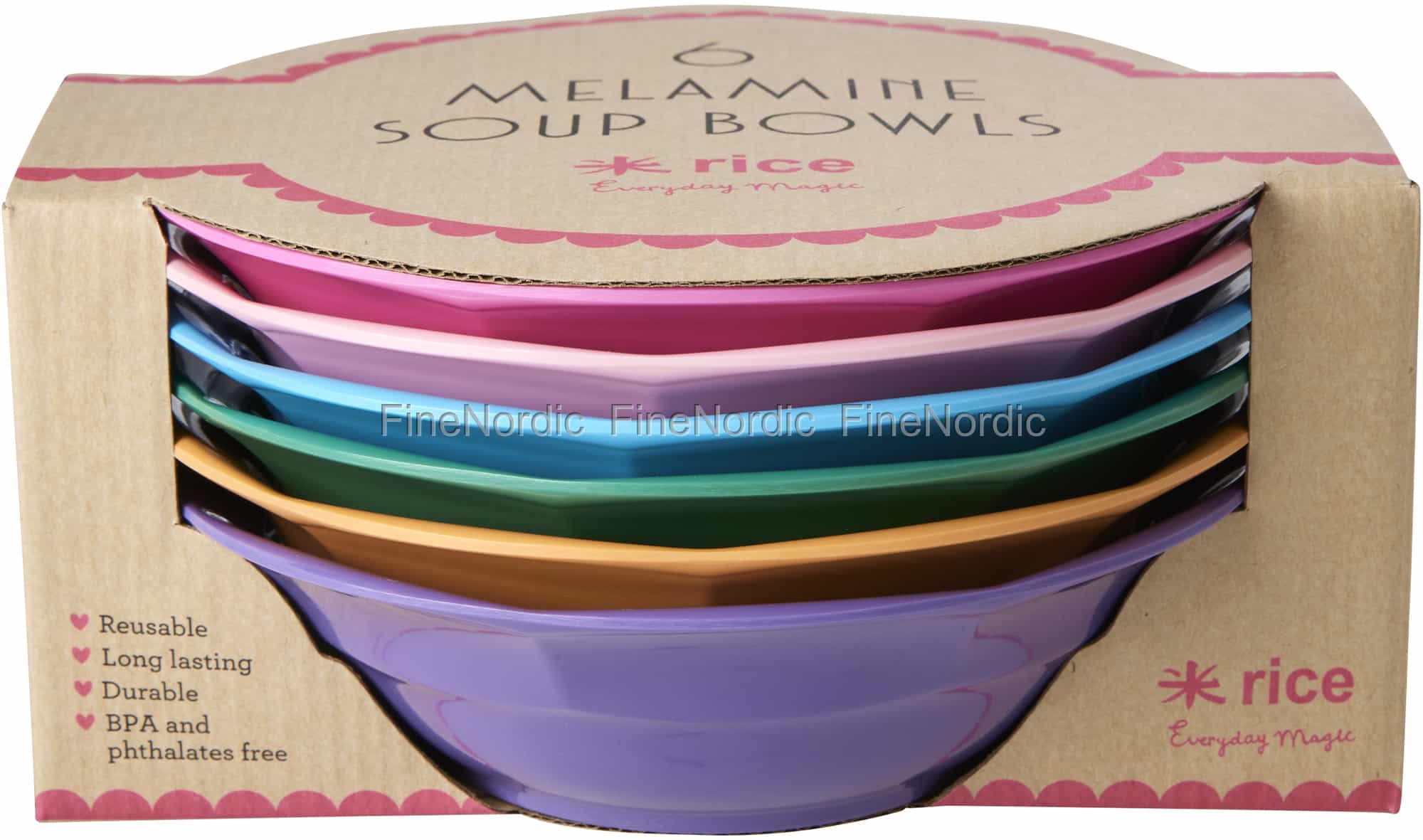 Rice Melamine Bowl / Plate - SS24 Colors - Set of 6