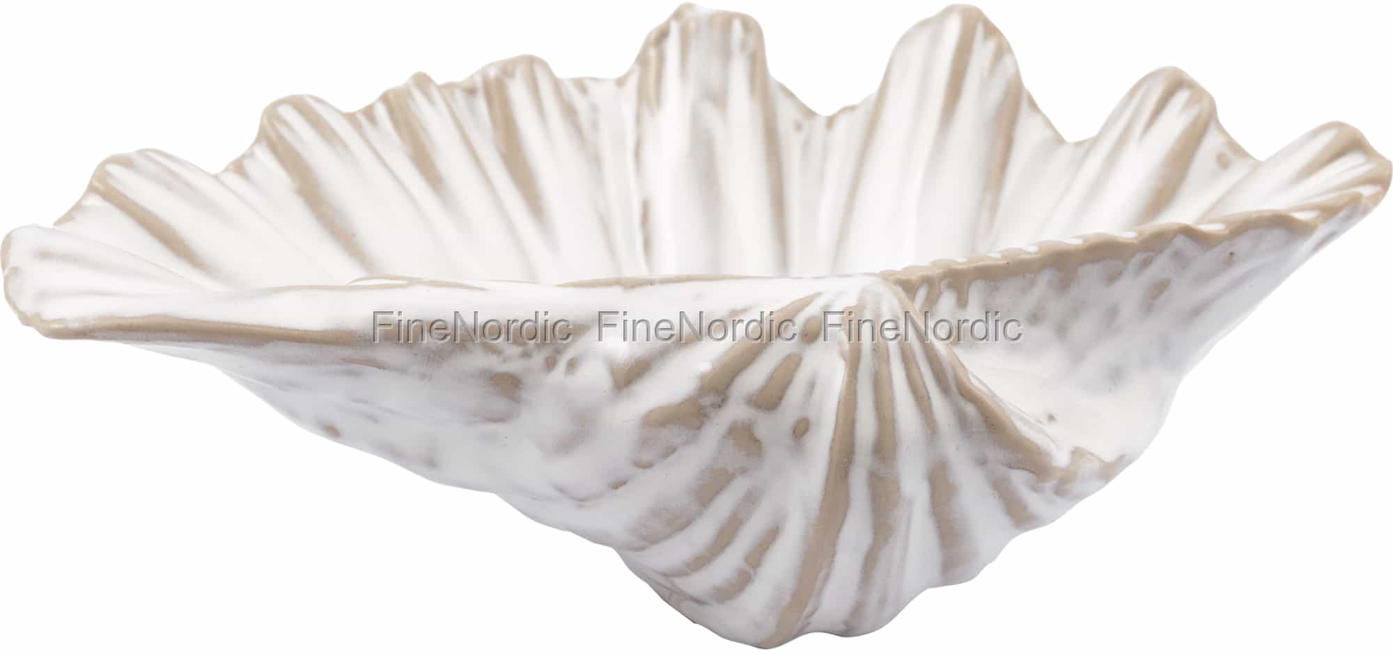 GreenGate Plate Conch Shell Pale Grey Small