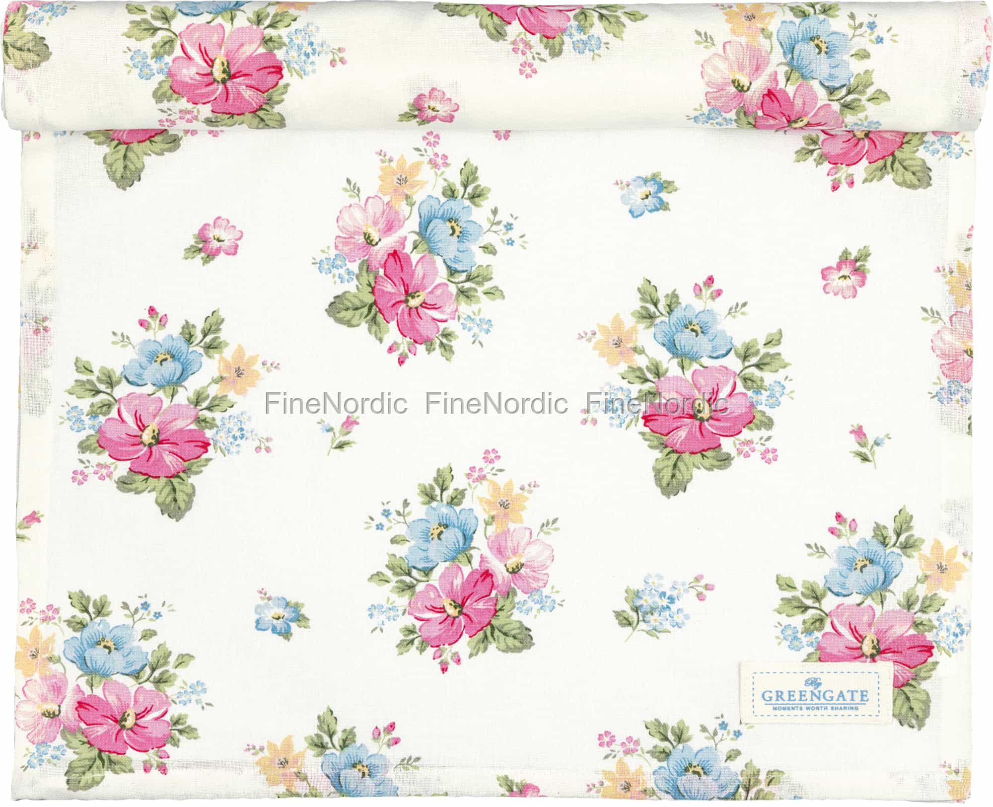 GreenGate Table Runner Josefina White 45 x 140 cm