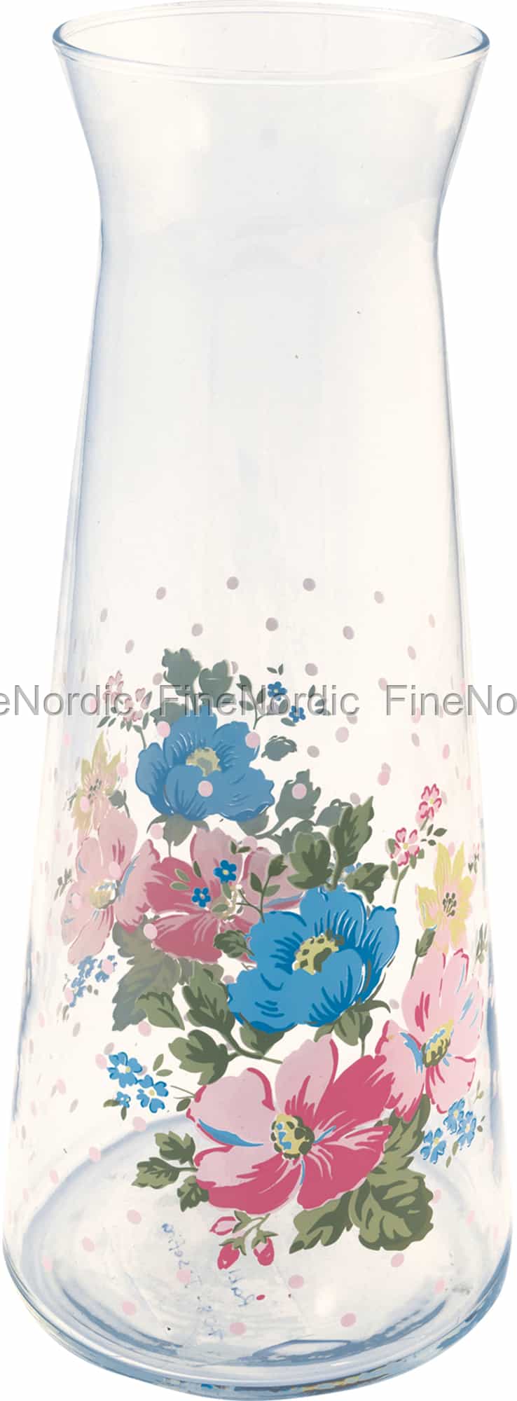 GreenGate Glass Carafe Josefina White 1 Liter