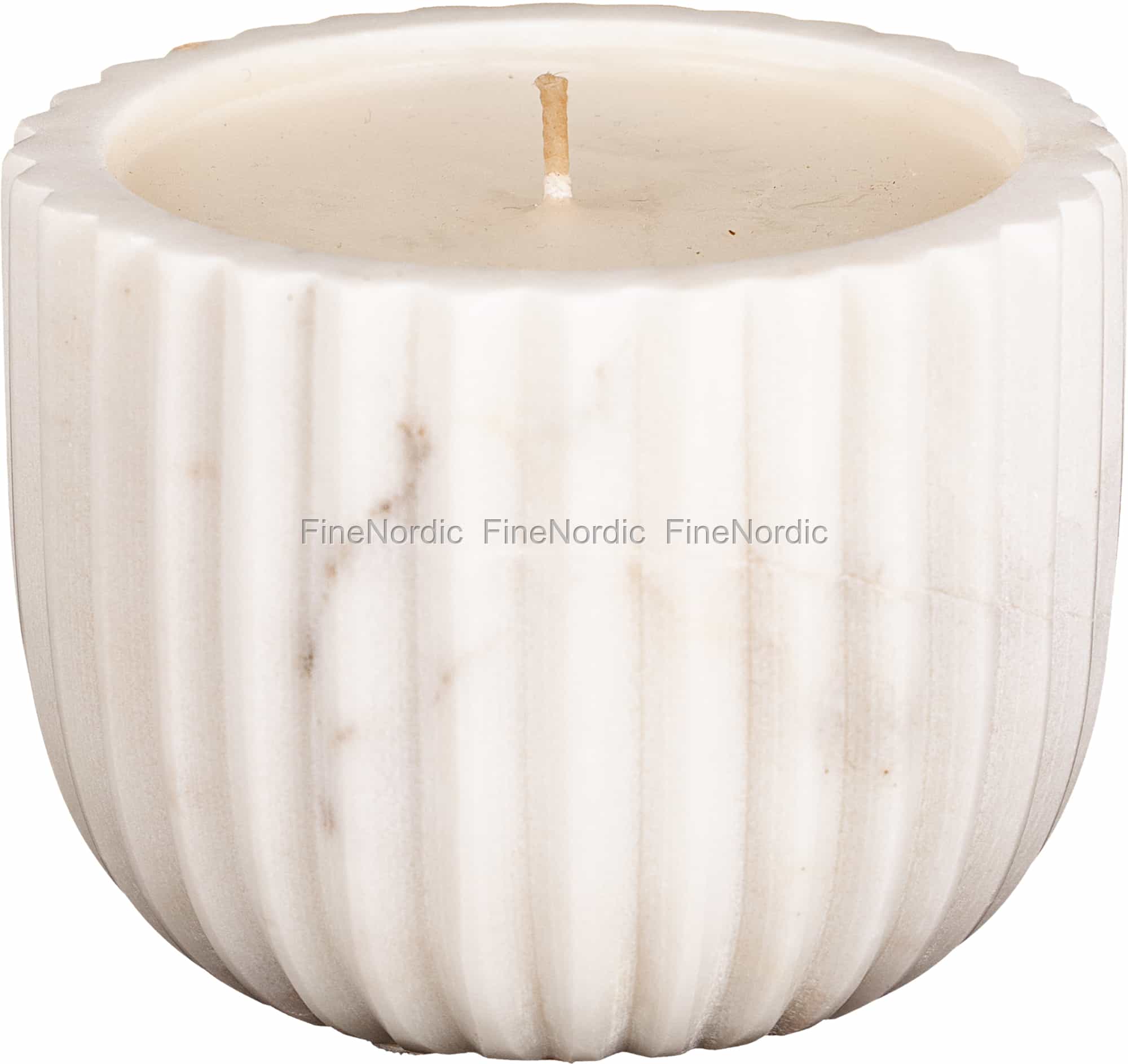 GreenGate Marble Candle Light White Small