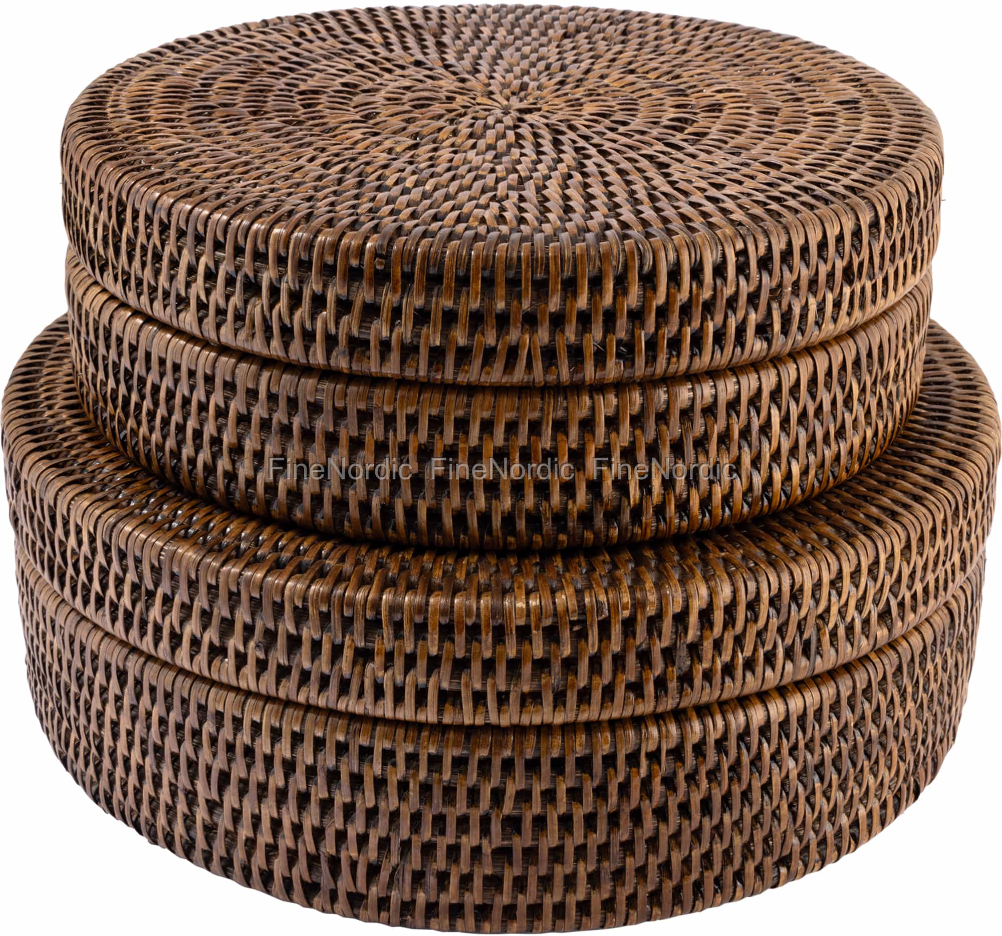 GreenGate Box Round Brown Set of 2
