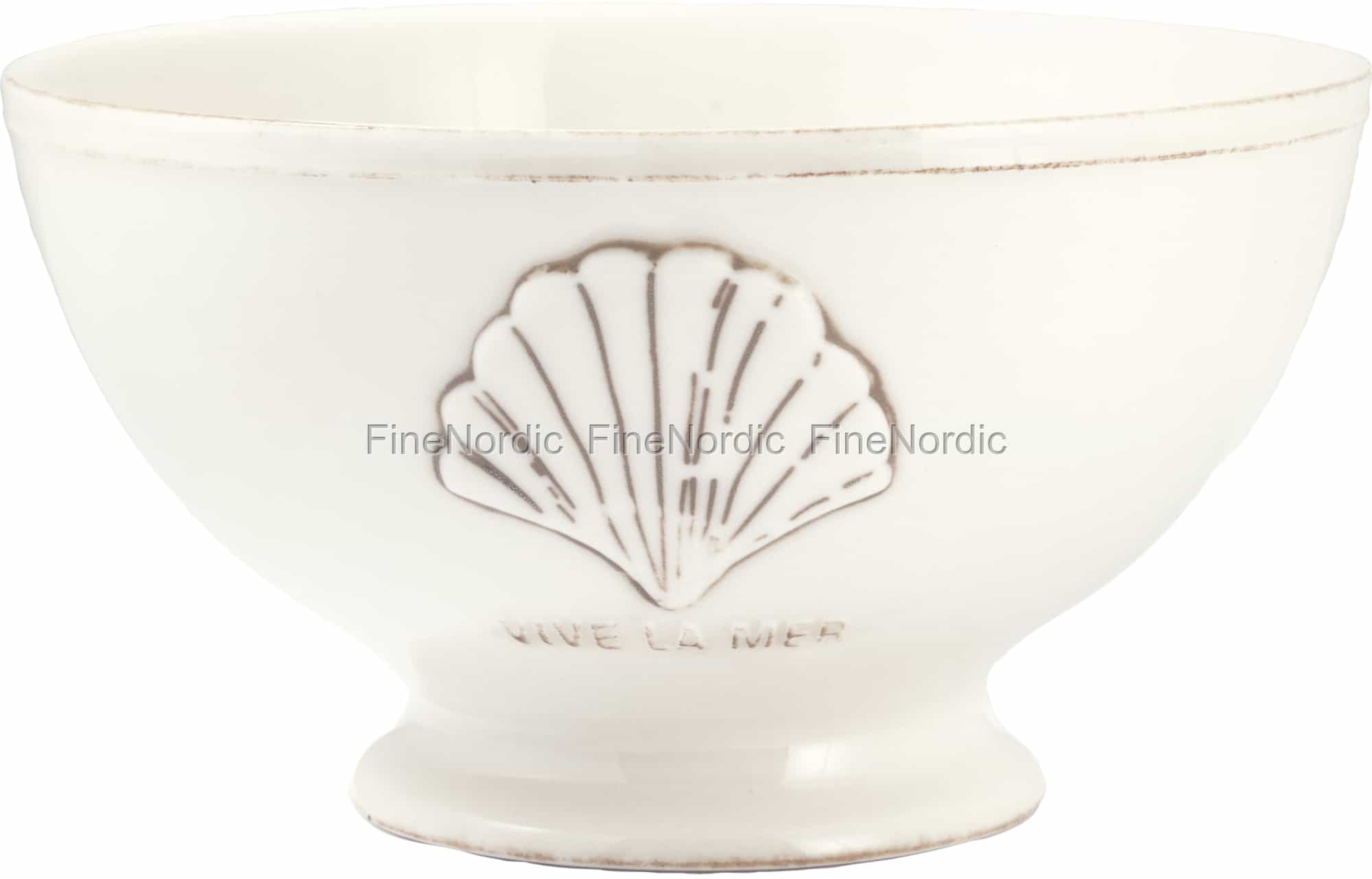 GreenGate Soup Bowl Vive La Mer White