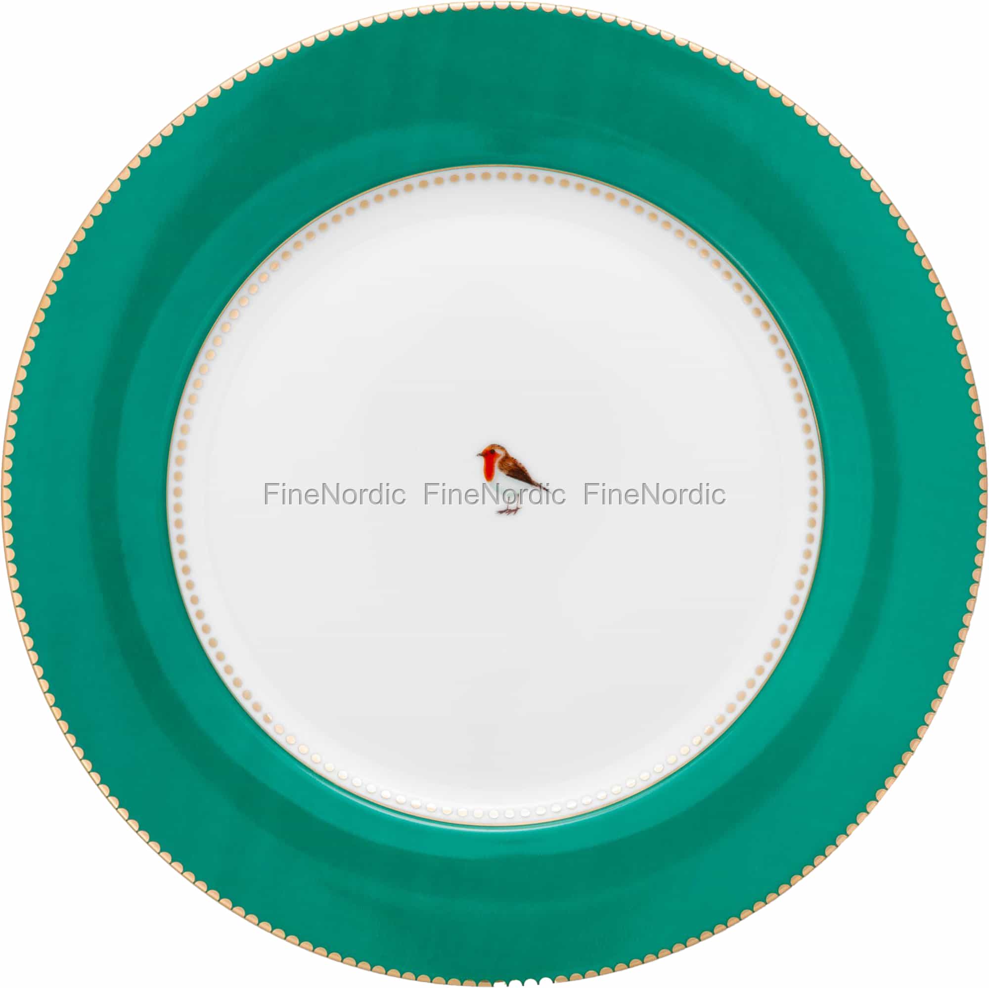 Pip Studio Dinner Plate Love Birds Emerald 26.5 cm