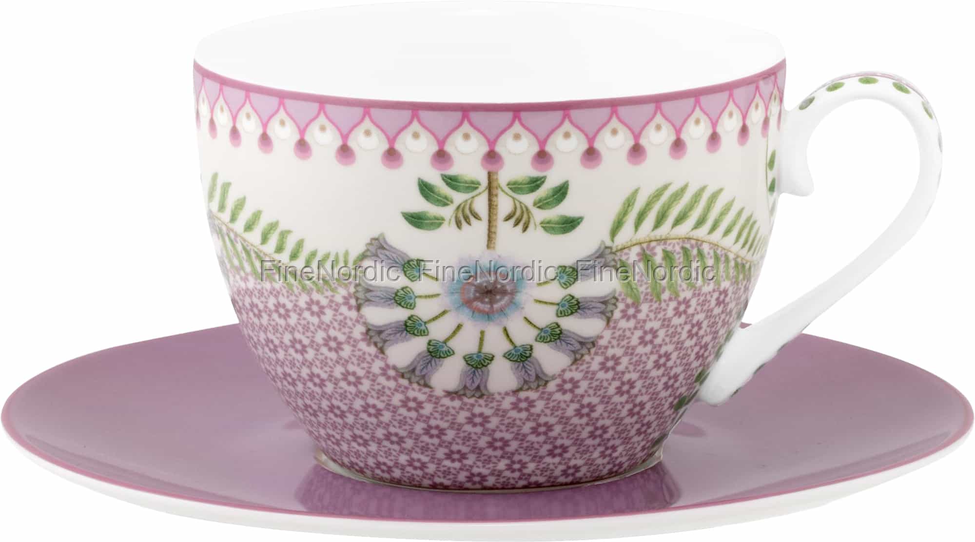 Pip Studio Cup & Saucer Lily & Lotus Tiles Lilac