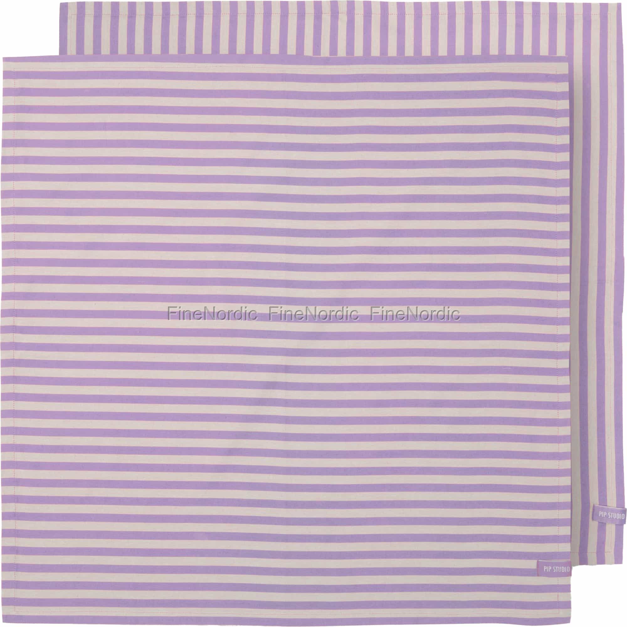 Pip Studio tea towels Stripes Lilac Set of 2