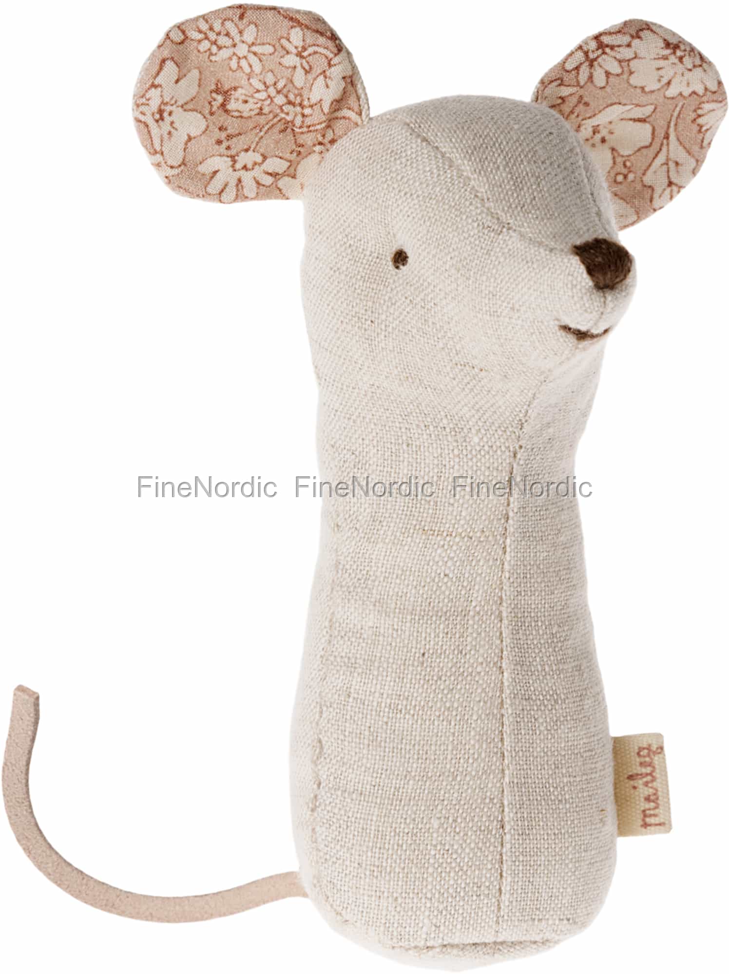 Maileg Lullaby Friends Mouse Rattle - Nature