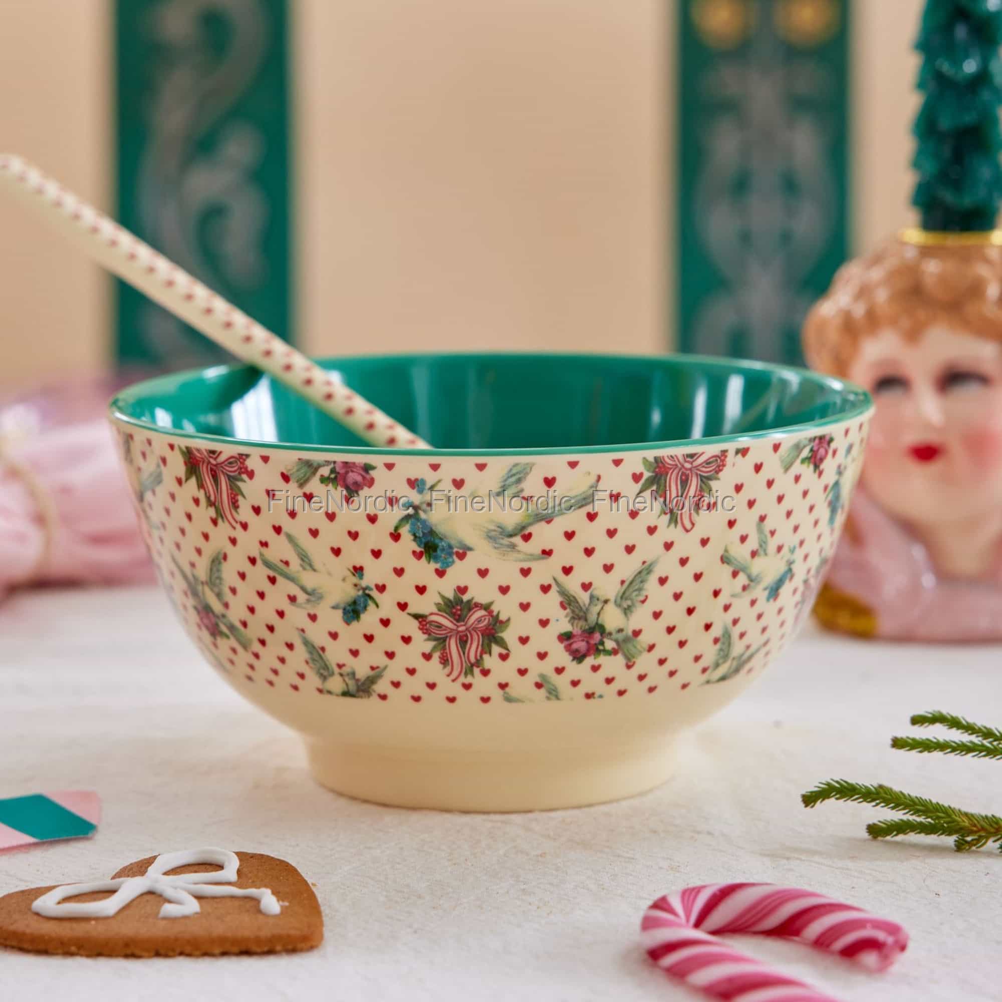 Rice Melamine Bowl - "Dove" - Cream - Medium