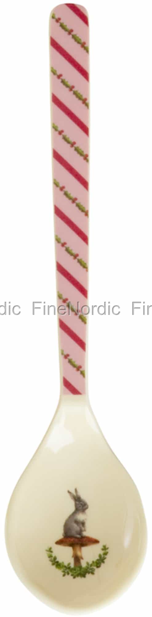 Rice Melamine Teaspoon - "Sweet Forest" - Red