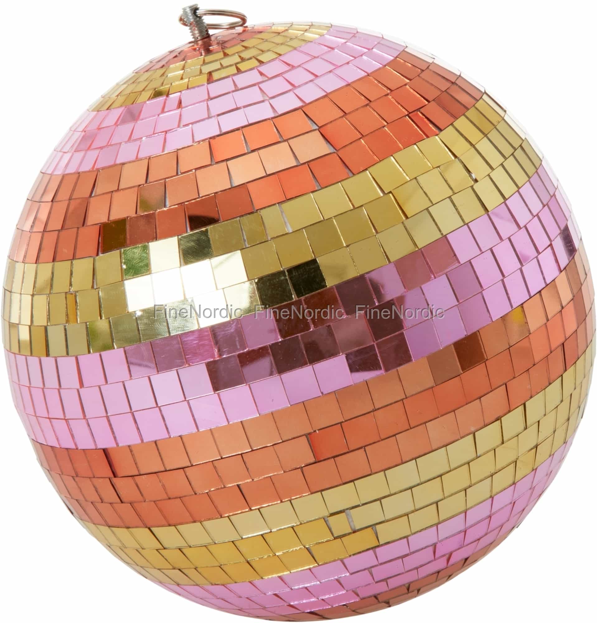 Rice Disco Ball - Stripes and Gold - Large