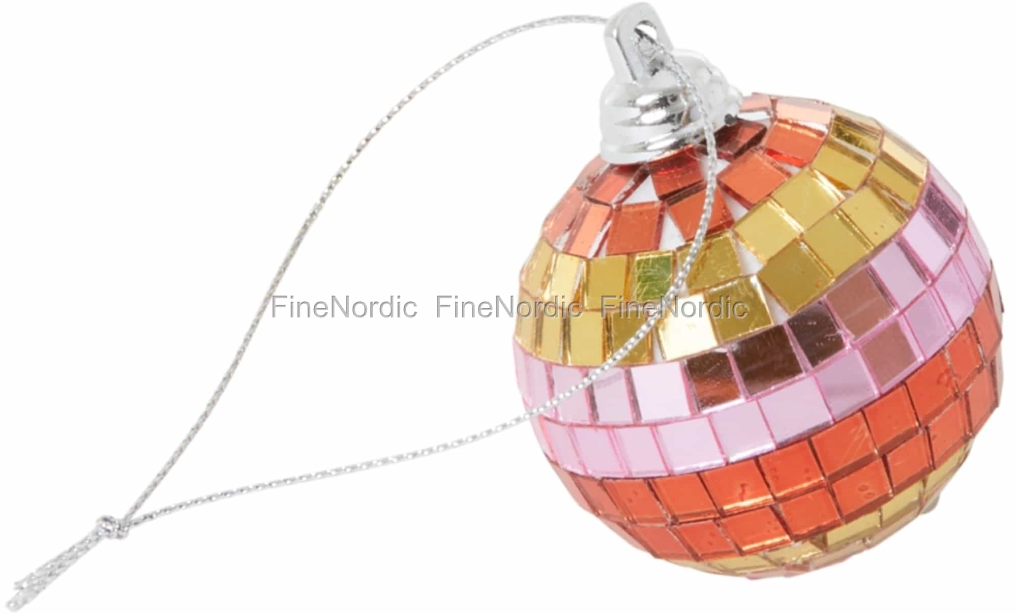 Rice Disco Ball - Stripes and Gold - Small