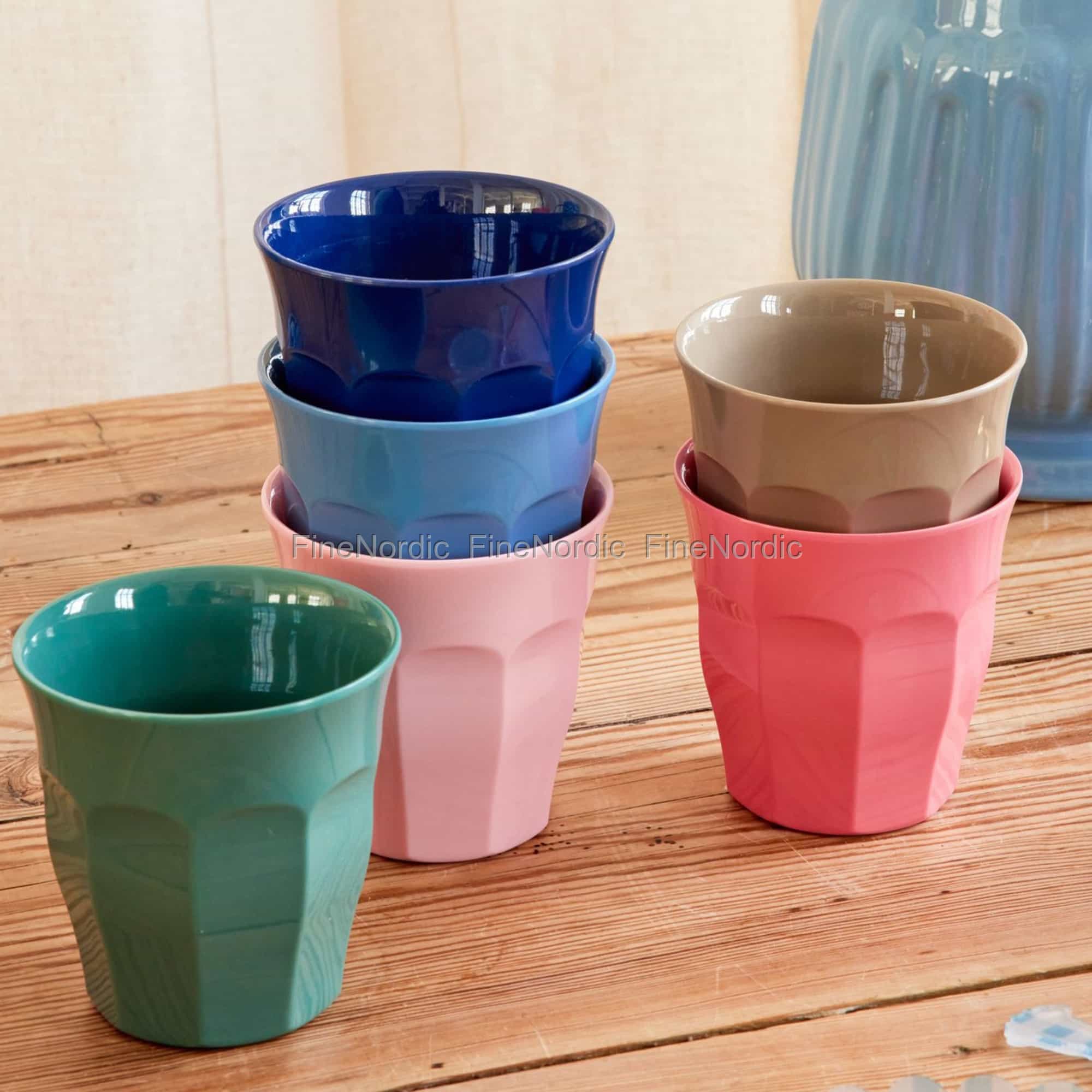 Rice Melamine Cups - "A New York Minute" Colors - Medium - Set of 6 in ...