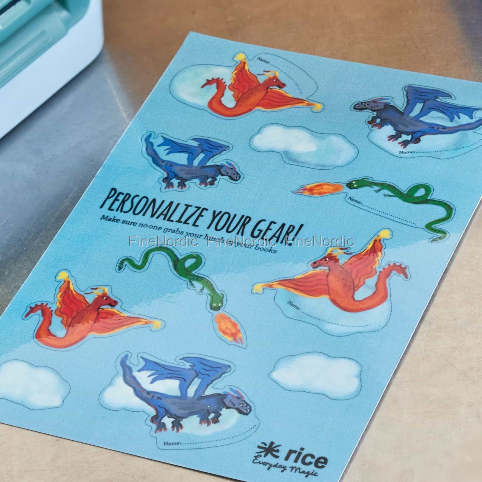 Rice Stickers to Personalize Your Lunchbox - Dragon Theme