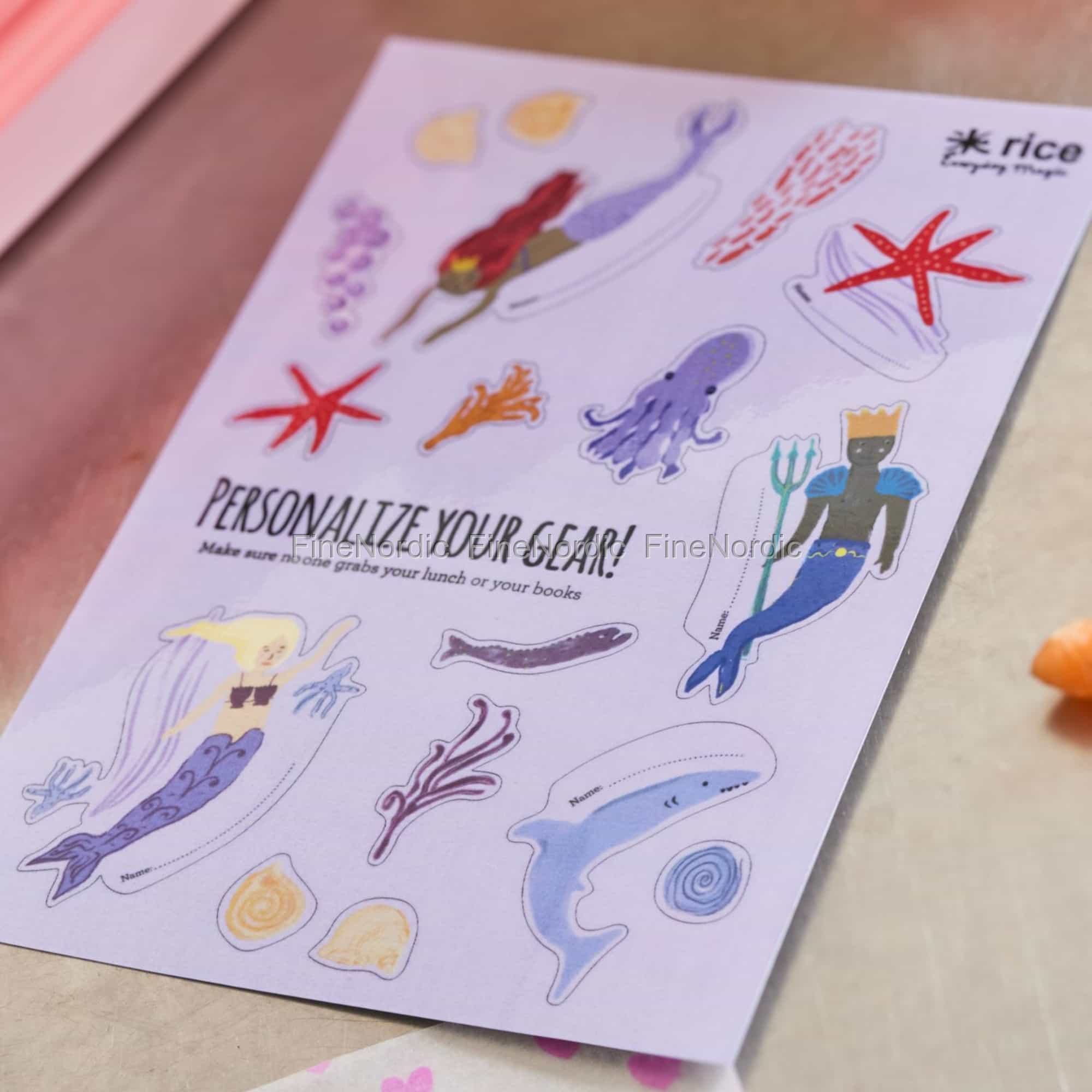 Rice Stickers to Personalize Your Lunchbox - Mermaid Theme