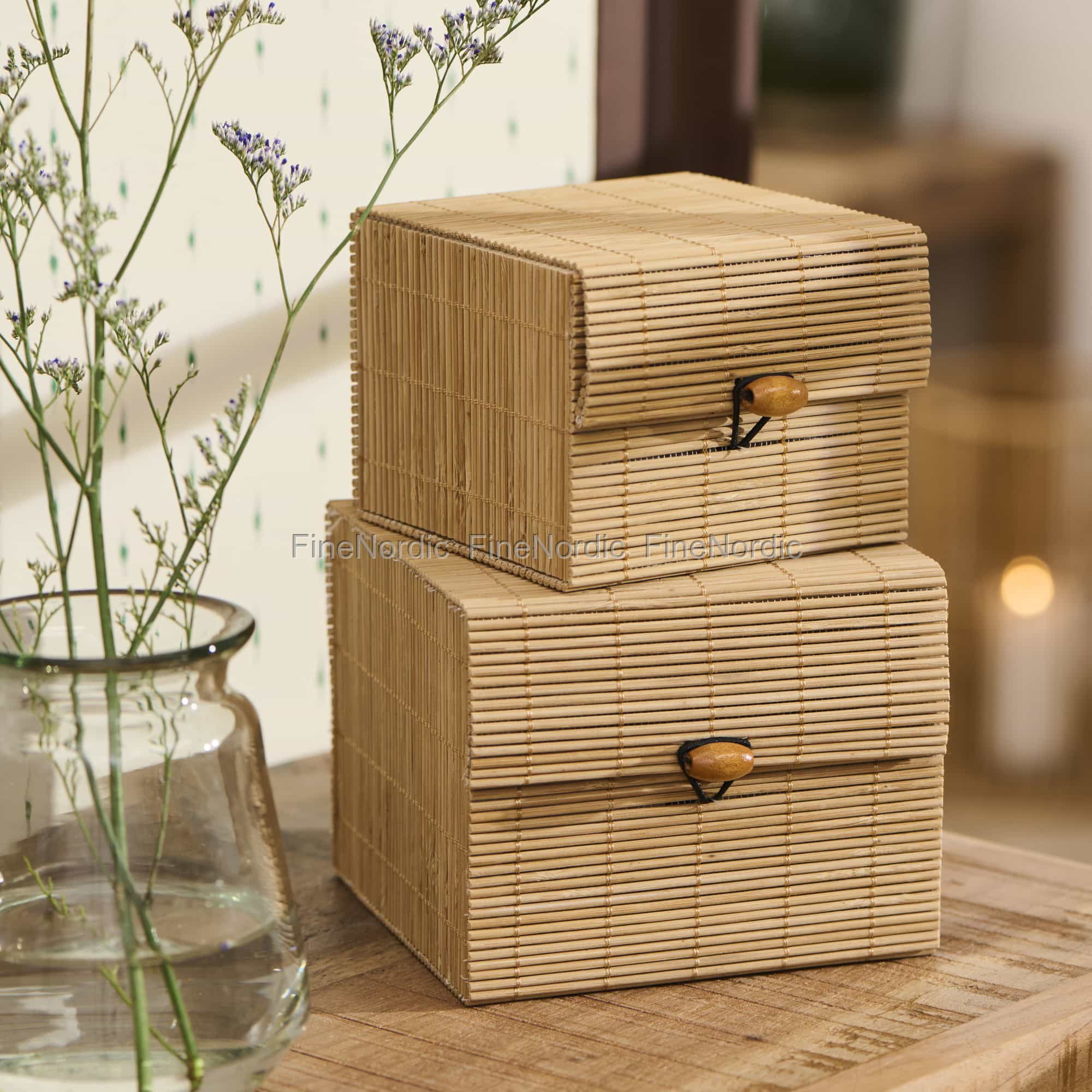 Ib Laursen Box Set of 2 Square Bamboo