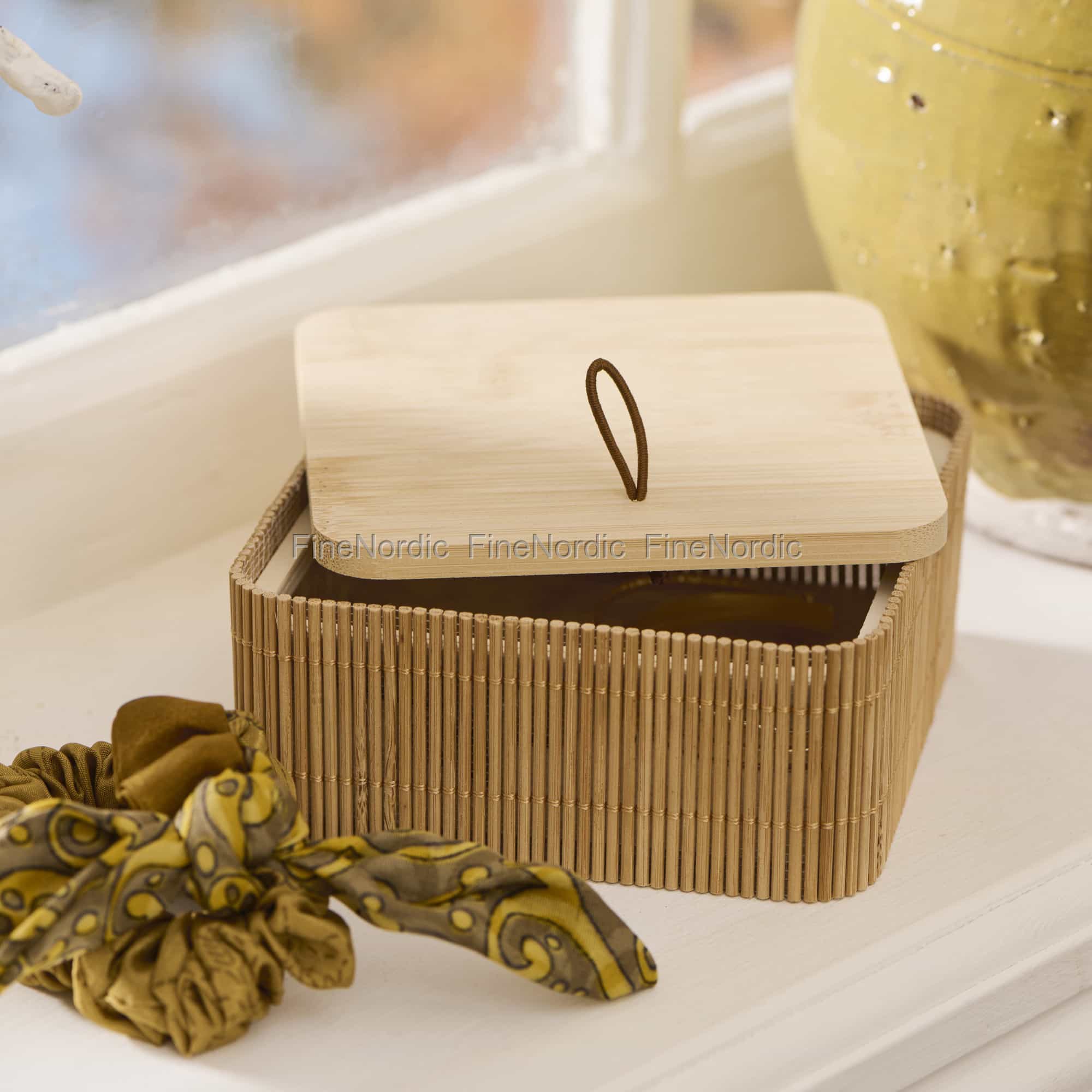 Ib Laursen Box with Lid Square Bamboo